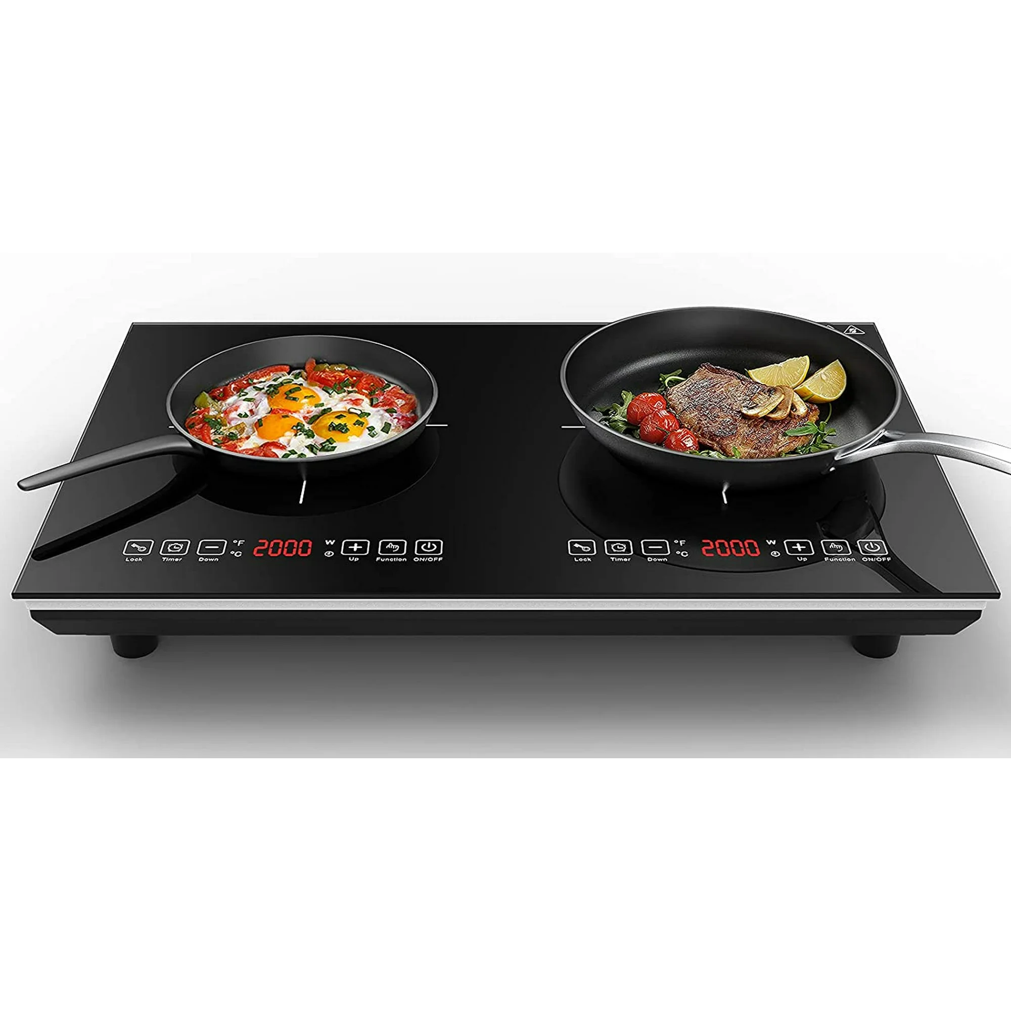 VBGK Induction Cooktop 24 Inch 2 Burner Electric Burner Countertop Hot ...