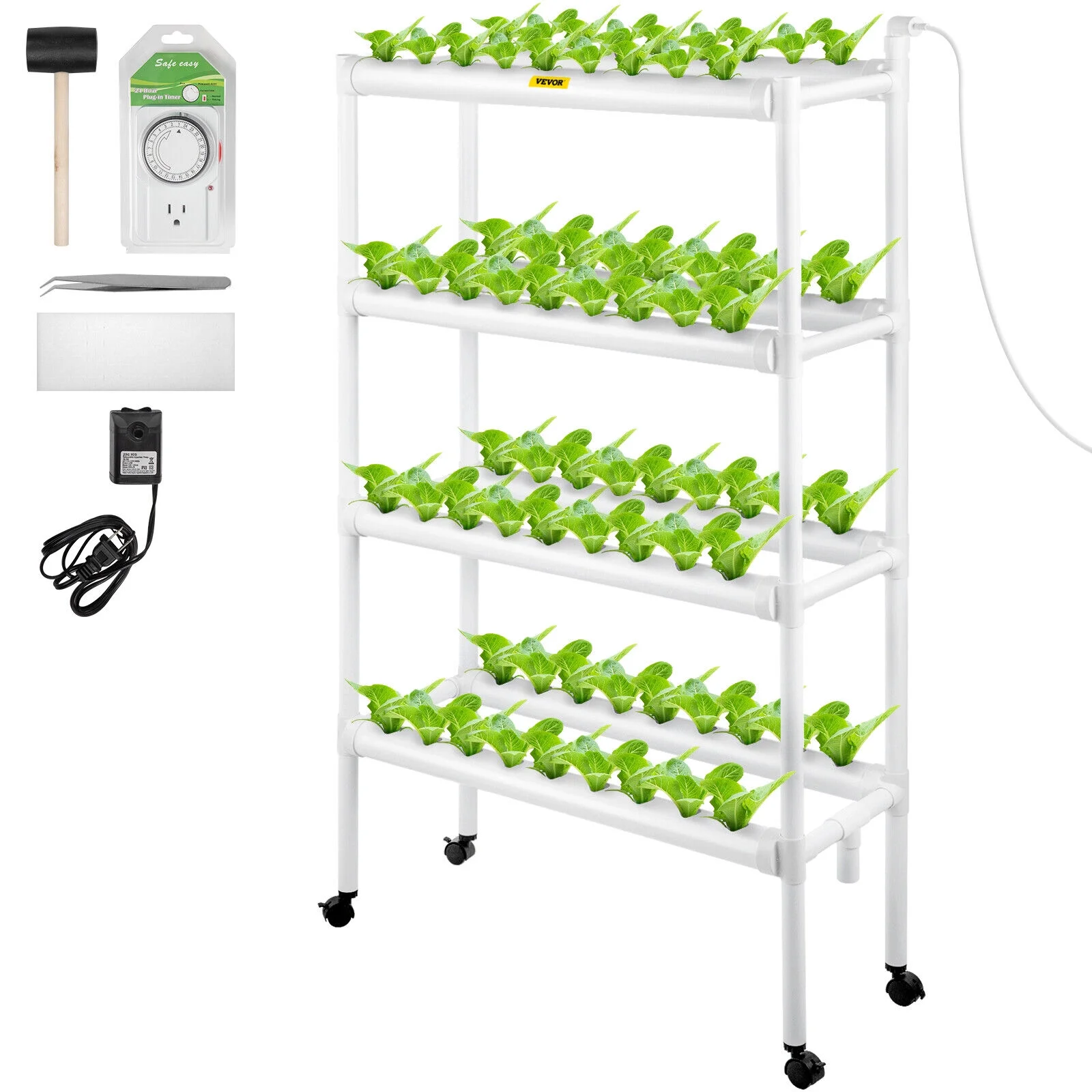 ZGBY Hydroponic Grow Kit Hydroponics System 72 Plant Sites 4 Layers 8 ...