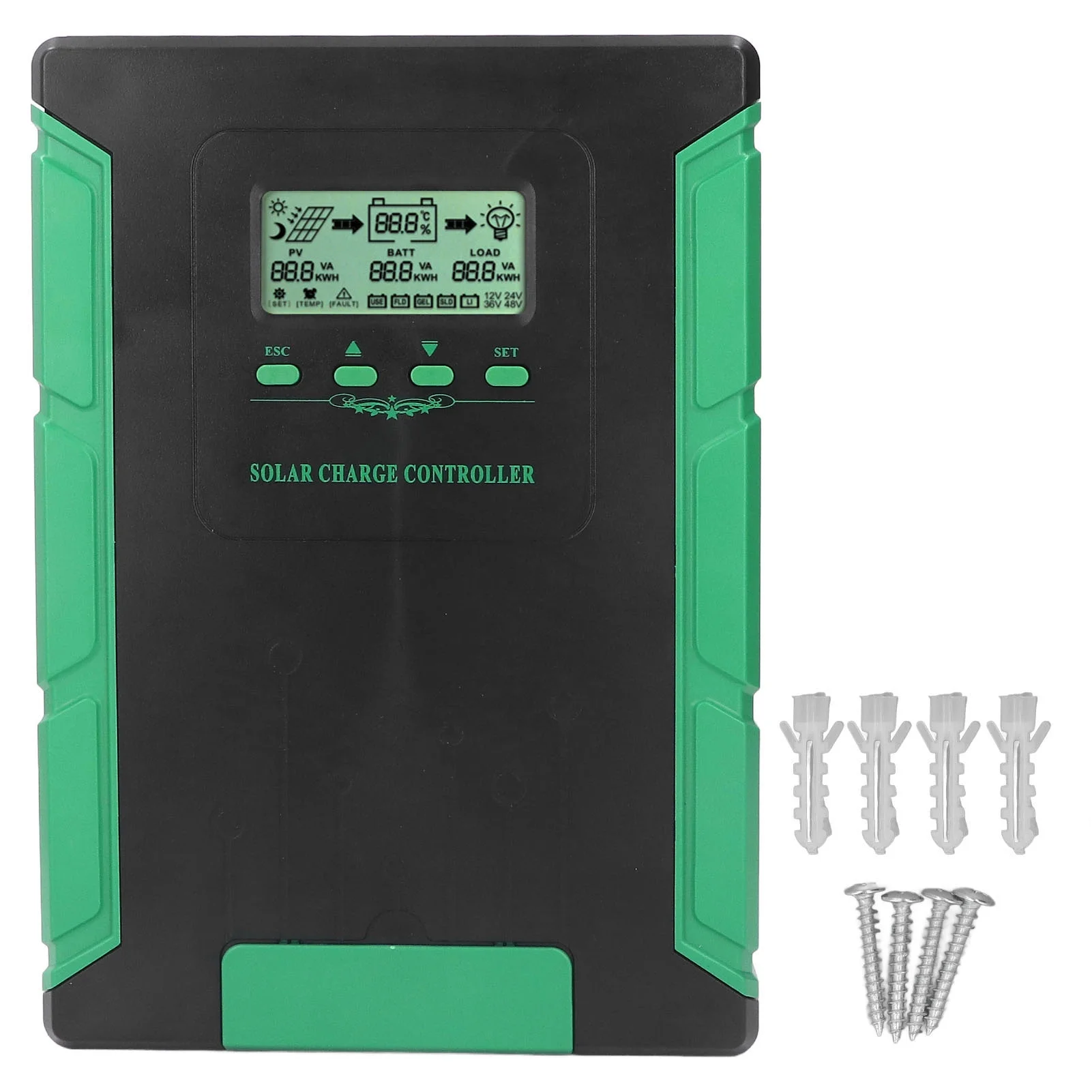 80A Solar Charging Controller LCD Display, Voltage Regulator for ...