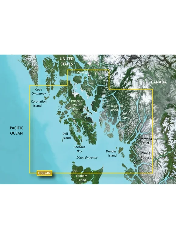 BlueChart g2 Vision Wrangell to Dixon Entrance - Maps - for GPSMAP 40XX ...
