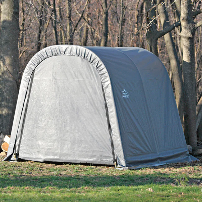 ShelterLogic 10x10-foot Round Grey Storage Shed - Walmart Texas