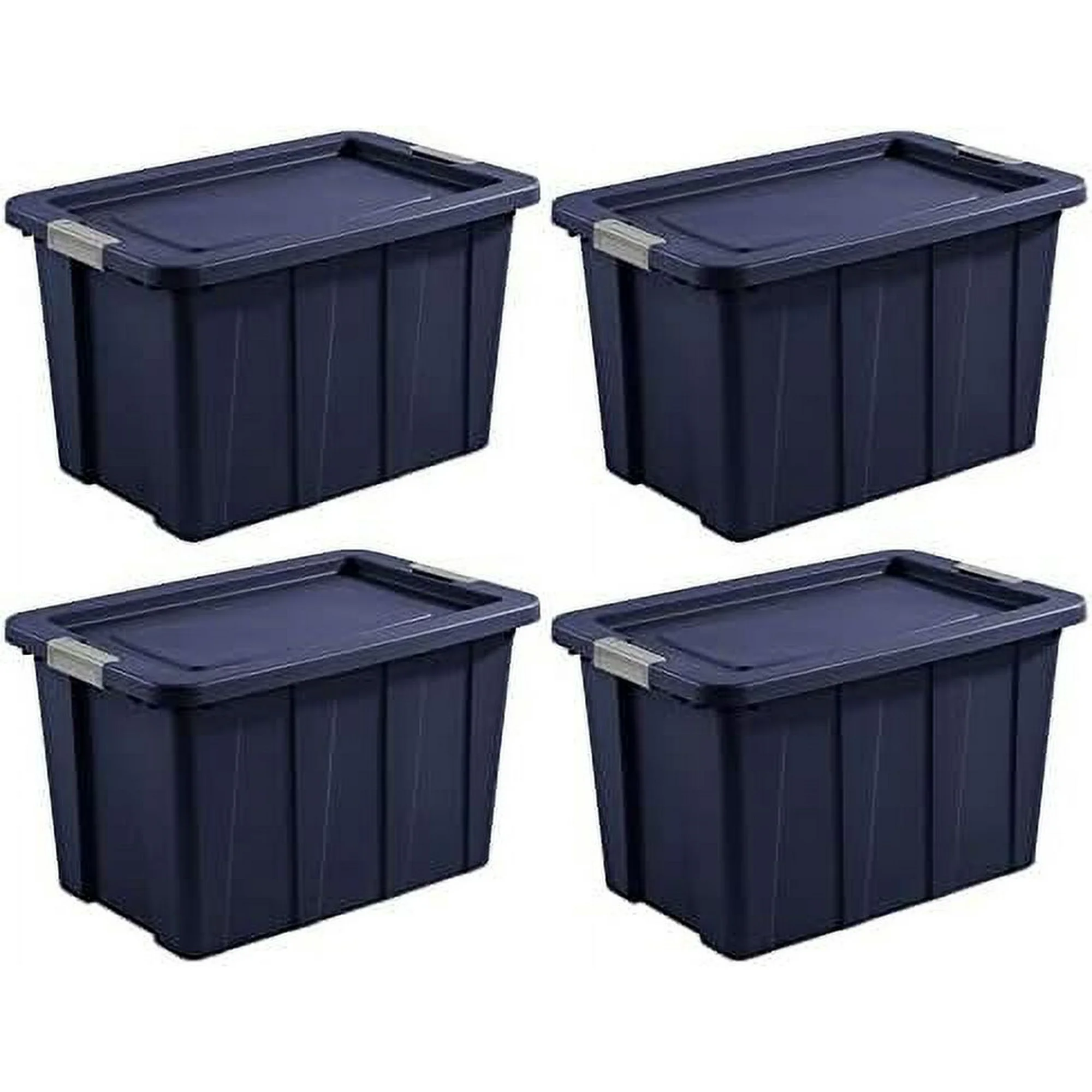 Tuff1 30 Gallon Plastic Stackable Basement Garage Attic Storage ...