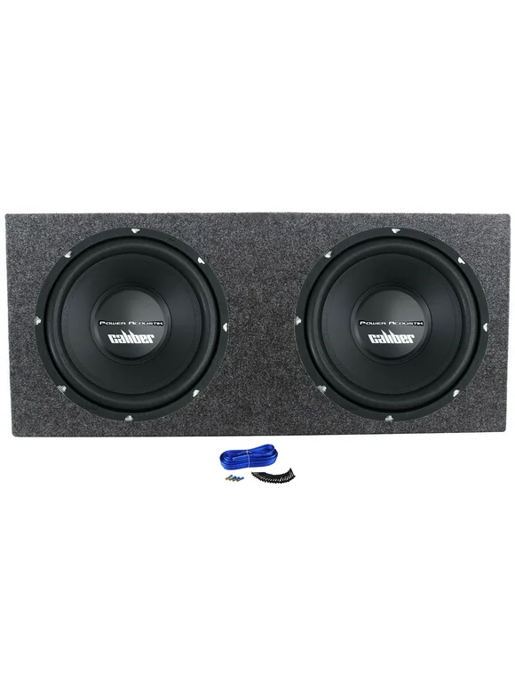 (2) Power Acoustik CBW-124 12" 1500 Watt Car Subwoofers+Sealed Sub Box ...