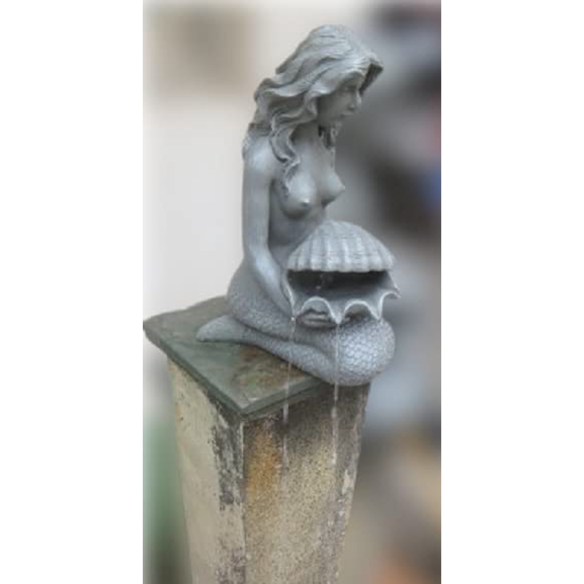 Michelle Mermaid Pond Water Feature Decorative Spitter Fountain in ...