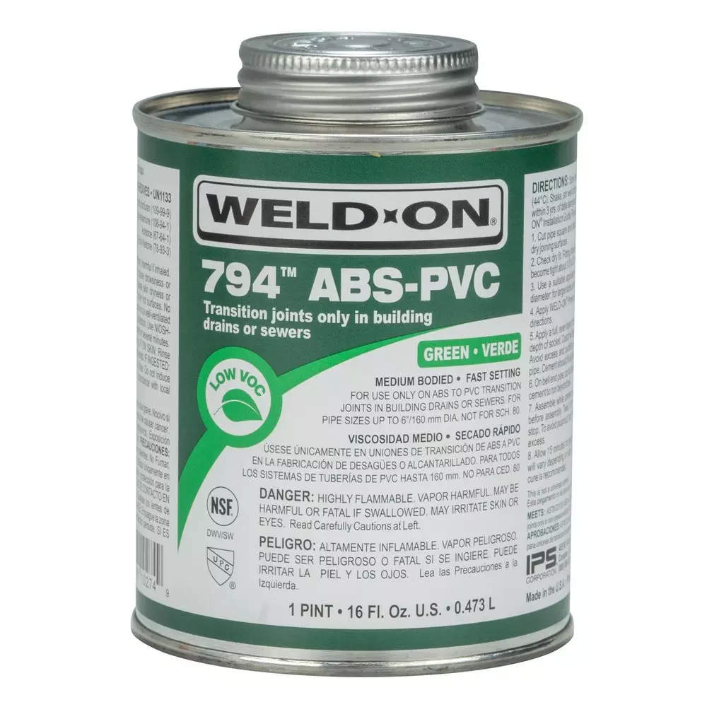 Weld-On® Fast Set Plastic Green Pipe Cement - Texas Outlet