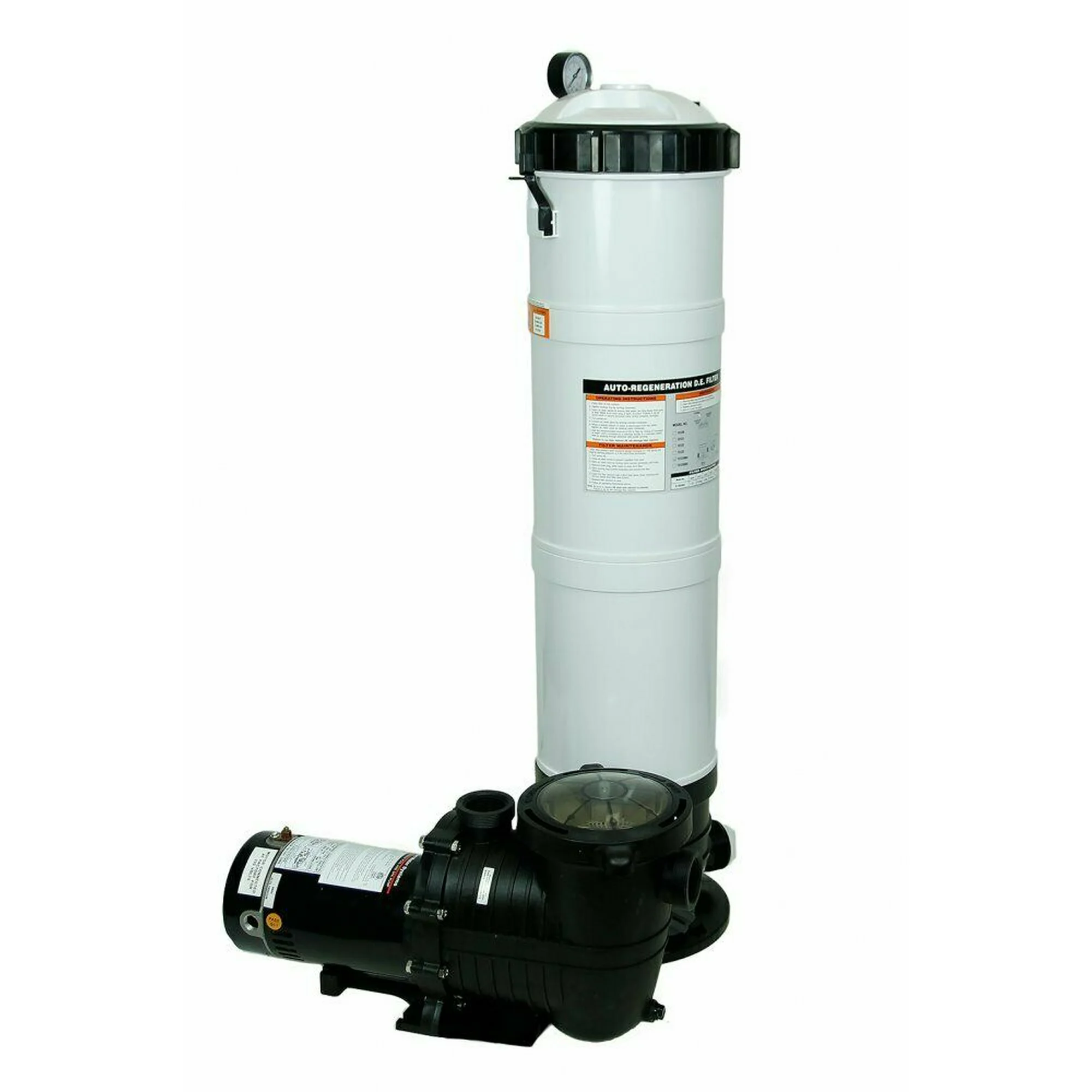 Rx Clear DE Element In-Ground Swimming Pool Filter System with 1 HP ...