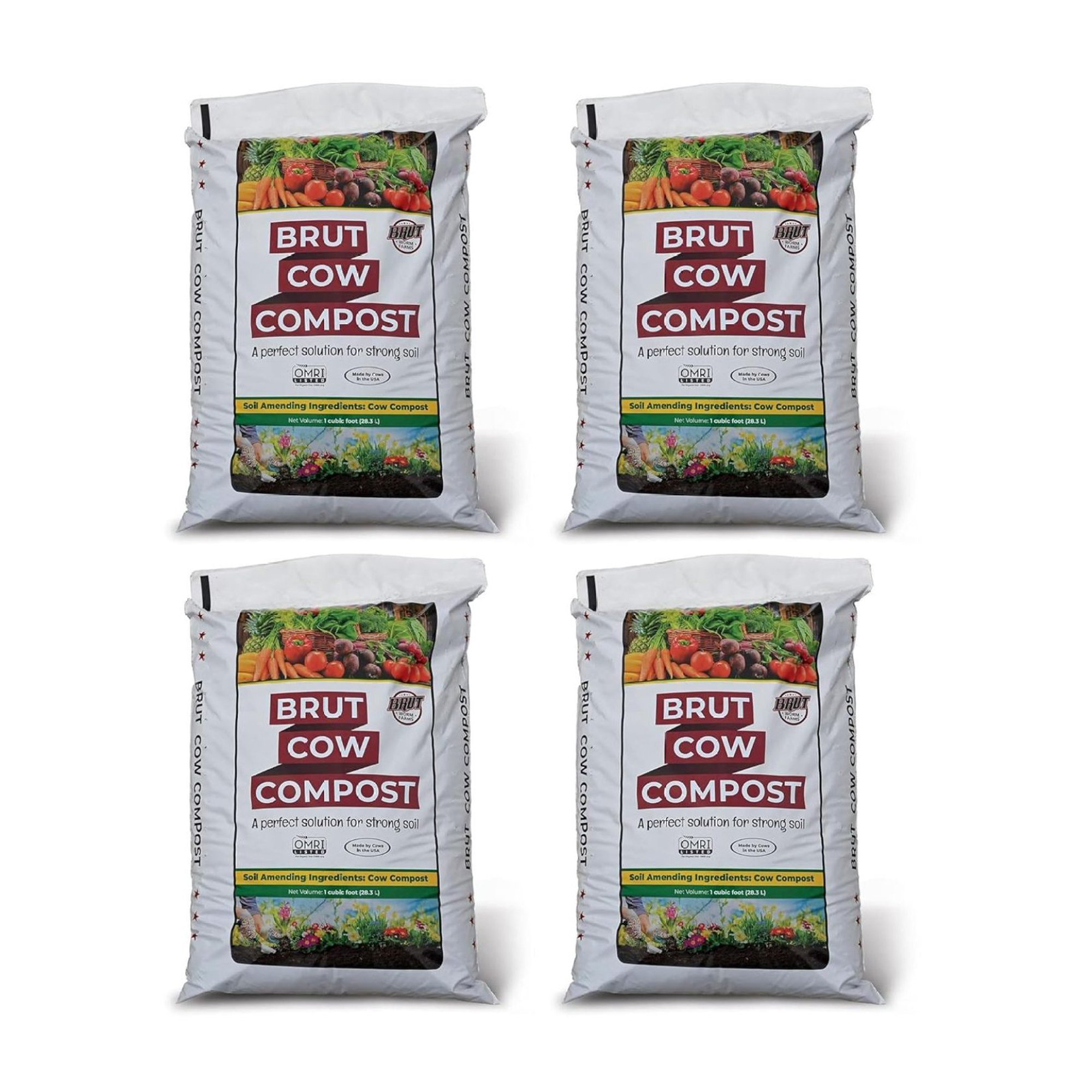 Brut Organic Chicken Compost 1 Cubic ft Nutrient Rich Fertilizer for ...
