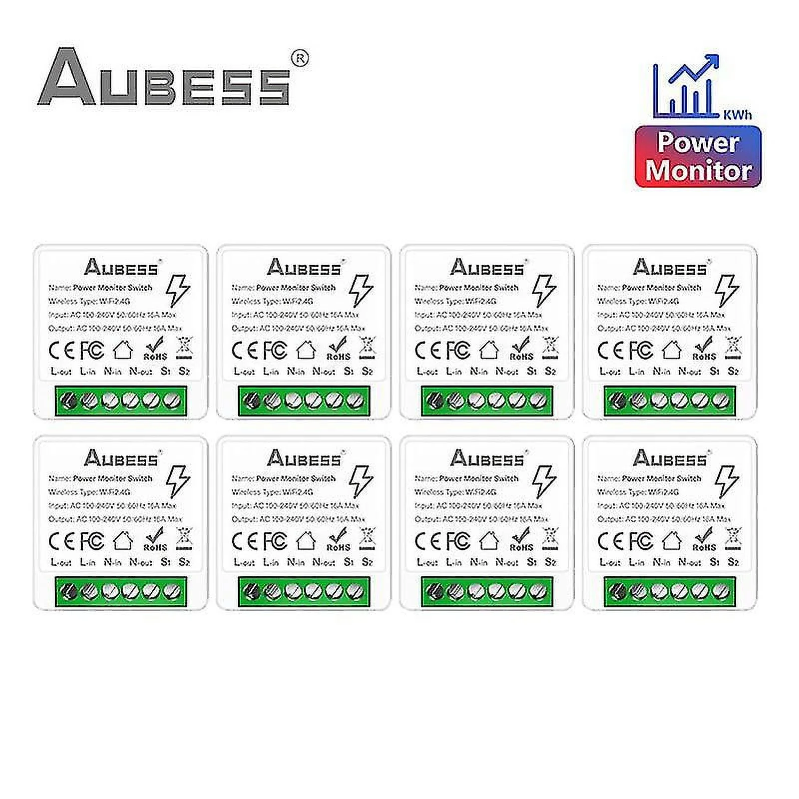 Wifi Mini Smart Switch 16a Diy 2 Way Wireless Light Switches Power ...