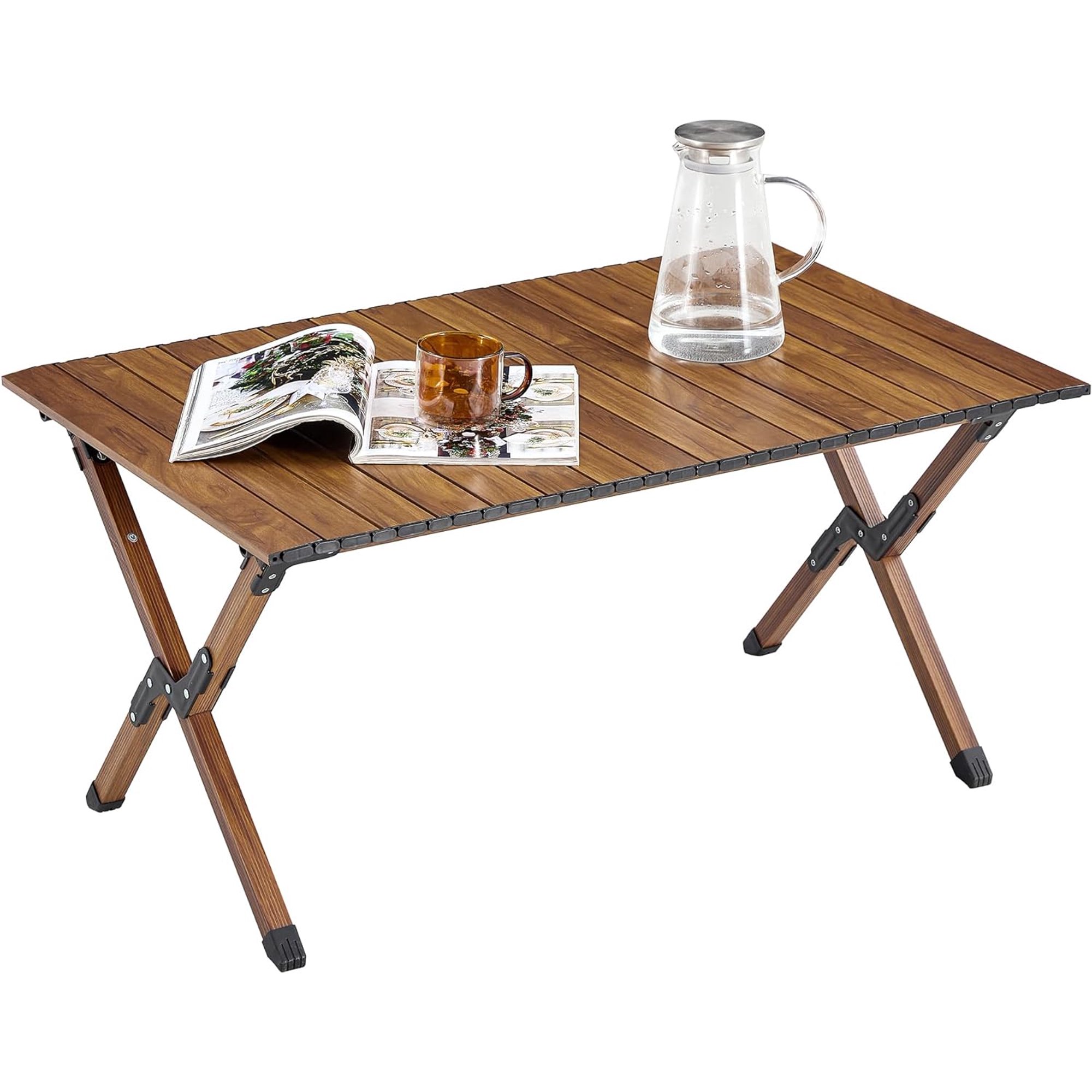 3FT Folding Camping Table, Small Lightweight Picnic Table with Roll Up ...