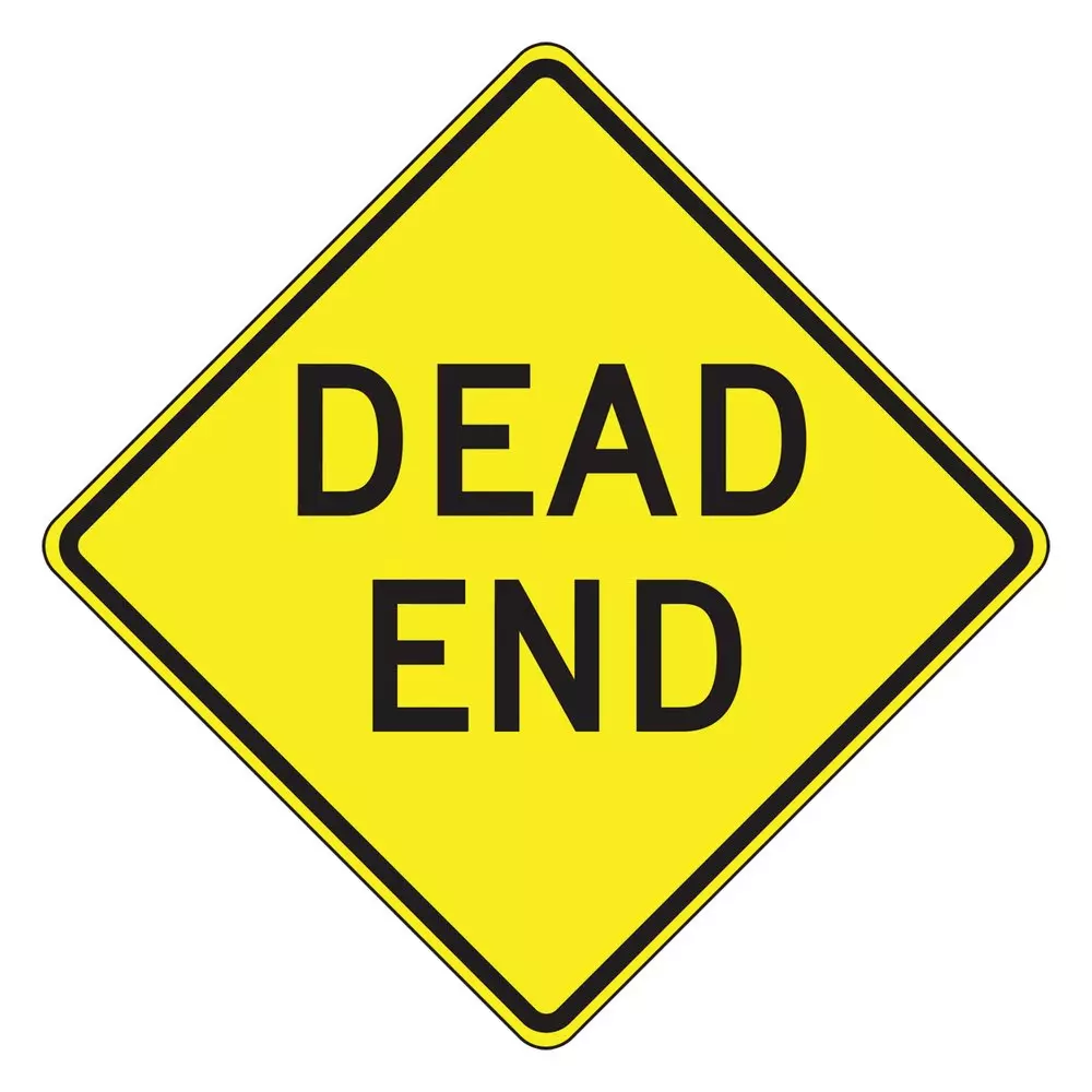 Accuform Signs Yellow 24 x 24 in. Engineer Grade Dead End Sign - Texas ...