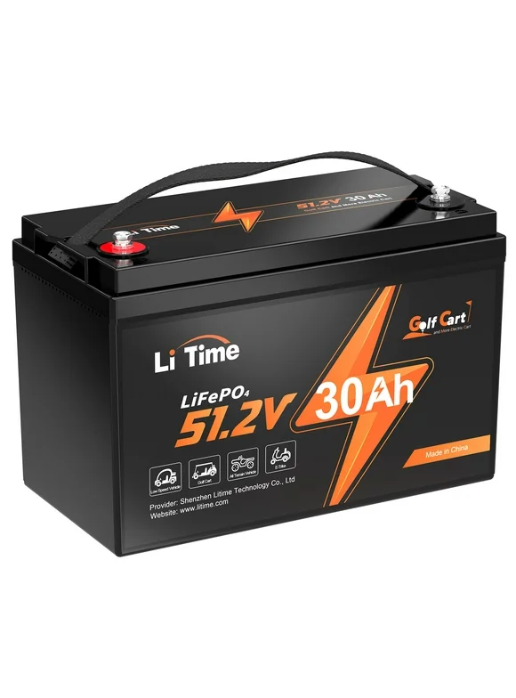 LiTime 48V (51.2V) 30Ah Lithium Battery 60A BMS Golf Cart Battery 2C ...