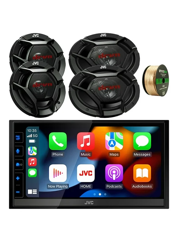 JVC Double DIN 6.8" Touchscreen HDMI Bluetooth USB Digital Multimedia ...
