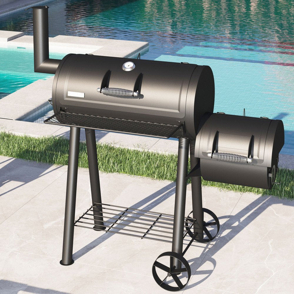 Sophia & William Portable BBQ Charcoal Grill with Offset Smoker - Texas ... Sophia & William Portable BBQ Charcoal Grill with Offset Smoker - Texas ...