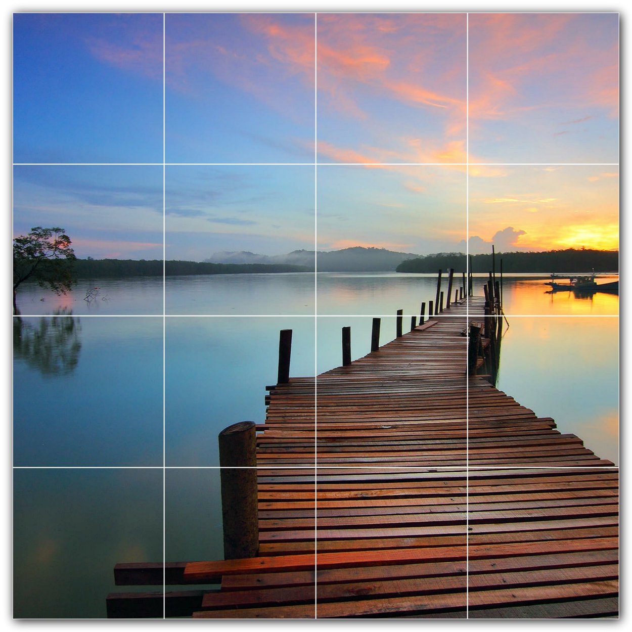 Picture-Tiles.com: Bridge Ceramic Tile Wall Mural WAL500269-44XL. 48"W ...