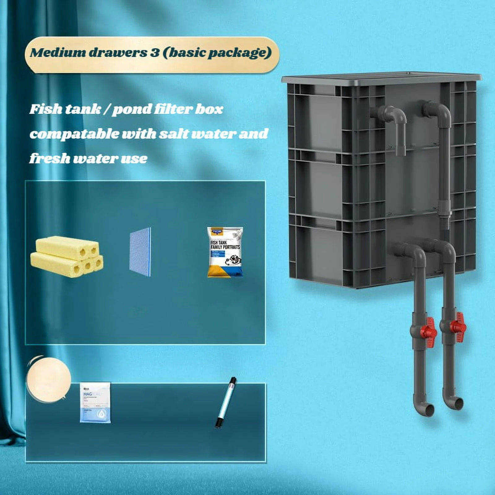 Pond koi pond aquarium circulation system external disinfection filter ...