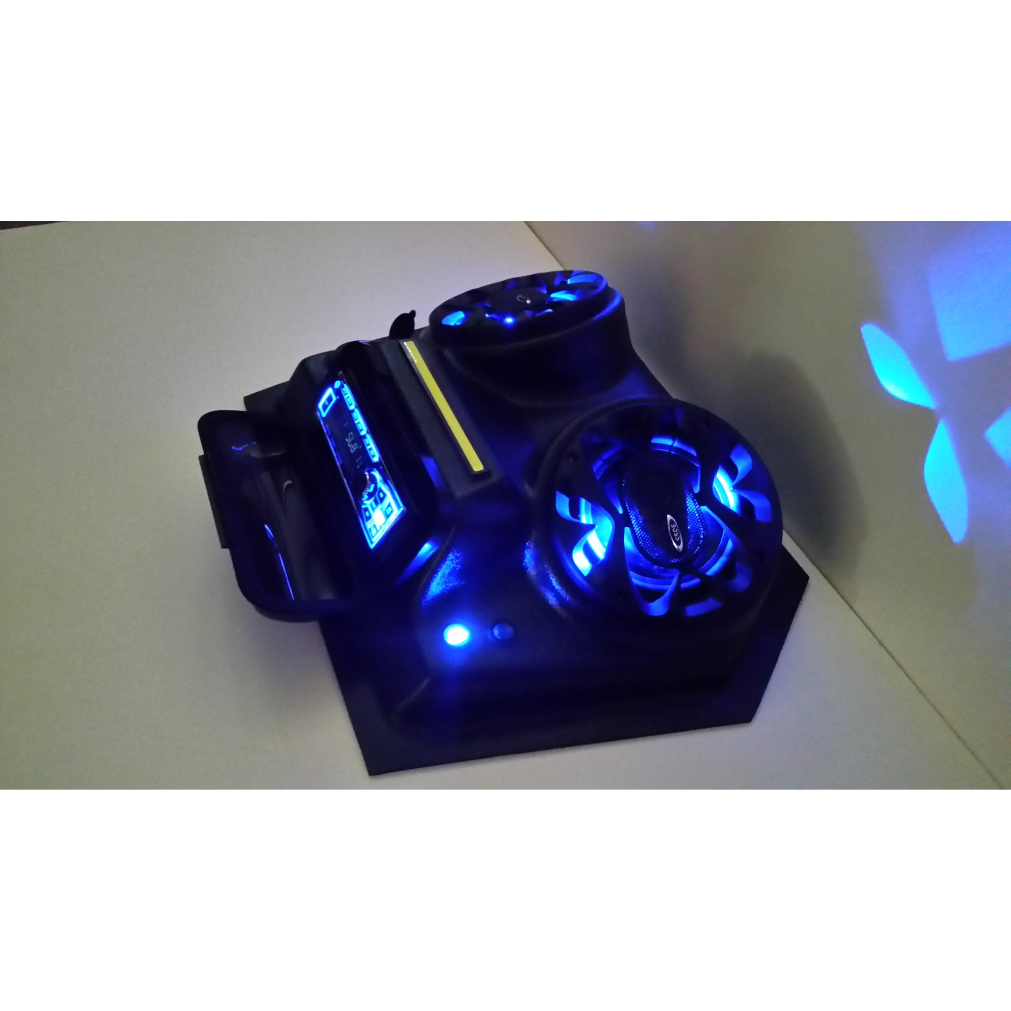 UTV Radio Golf Cart Overhead Stereo Console Boss LED Speakers Bluetooth ...