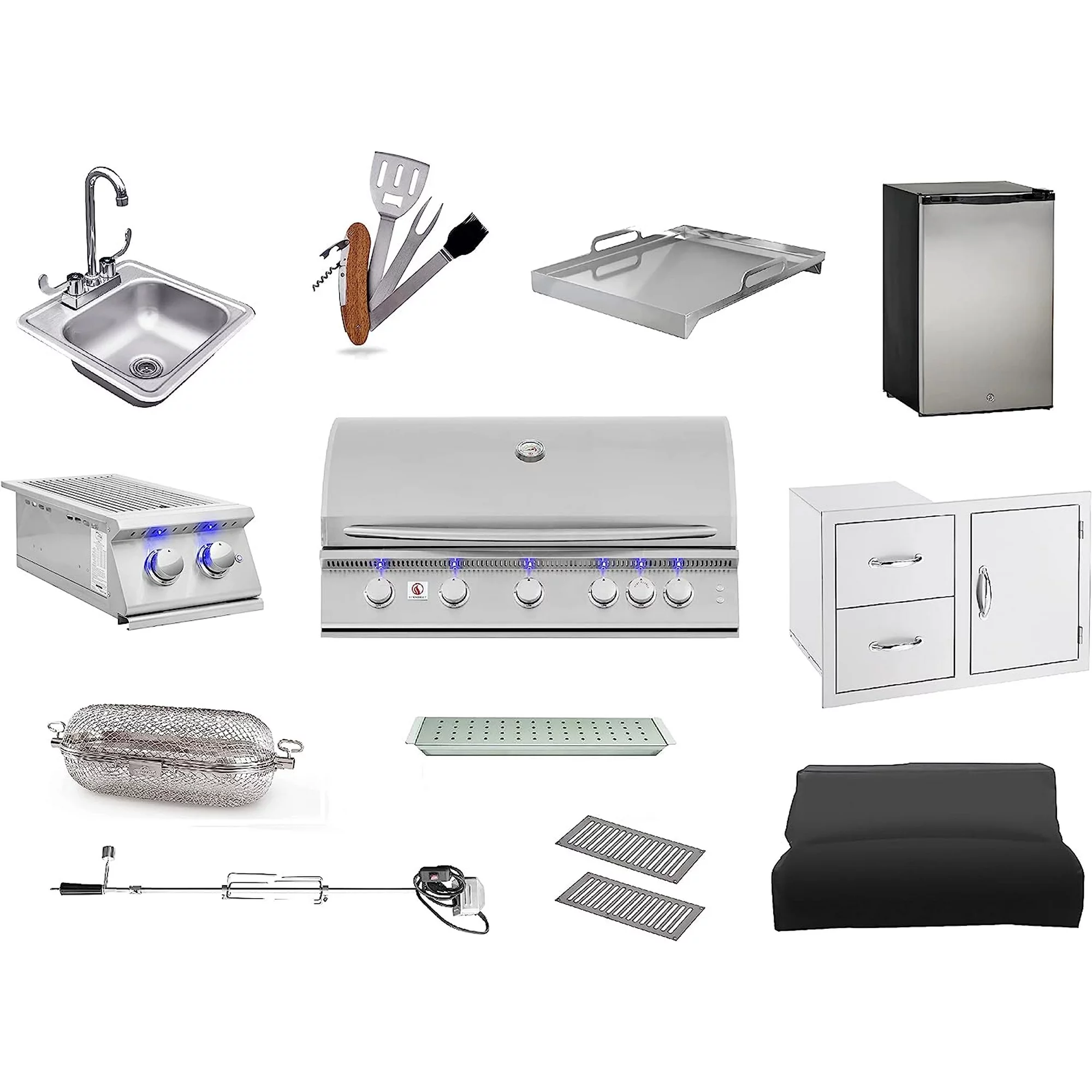 Summerset Sizzler Pro Outdoor Grill Kitchen Package: 40" Built-in ...