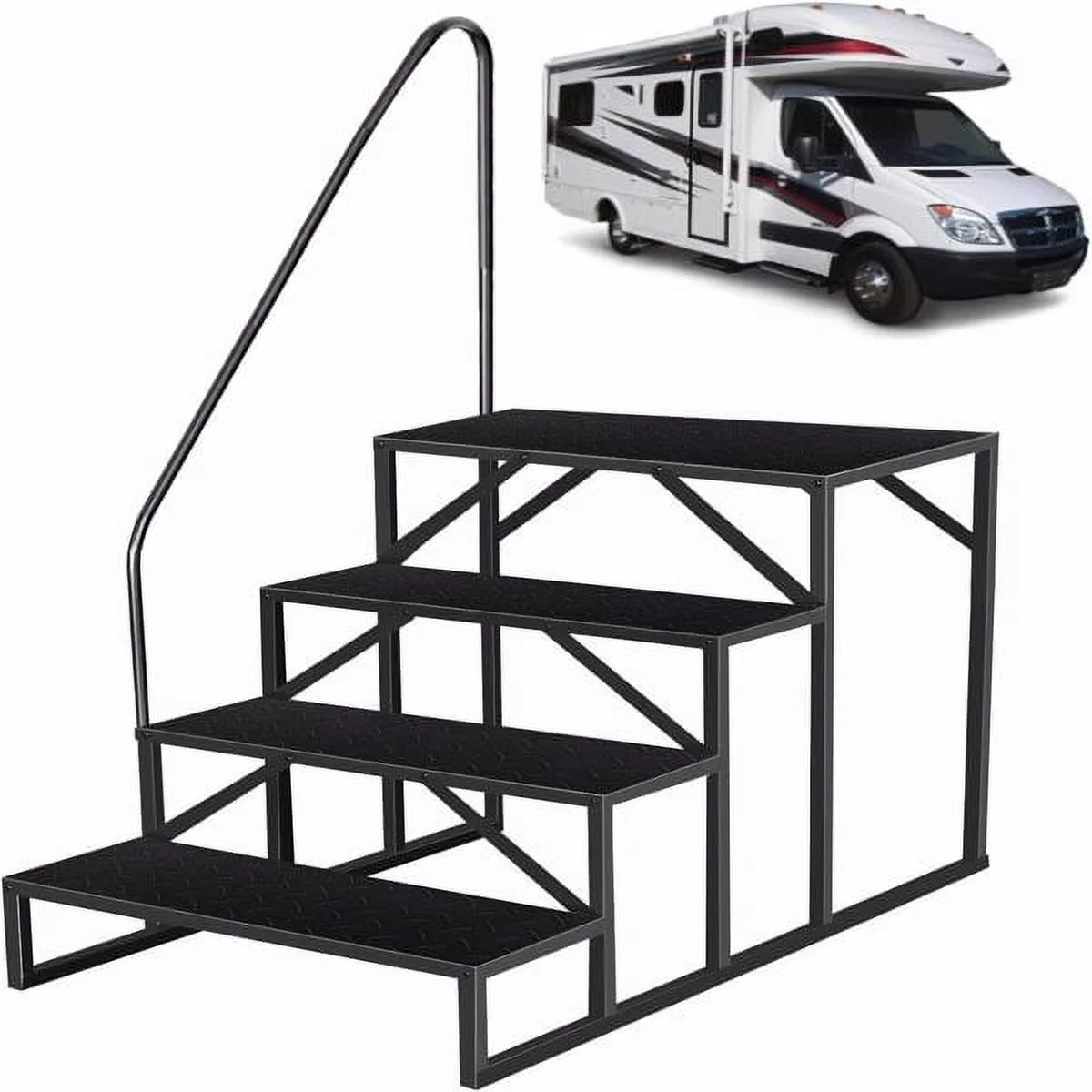 RV Steps with Handrail4 Step Hot Tub Spa StepsUpdate 3.0 Outdoor RV ...