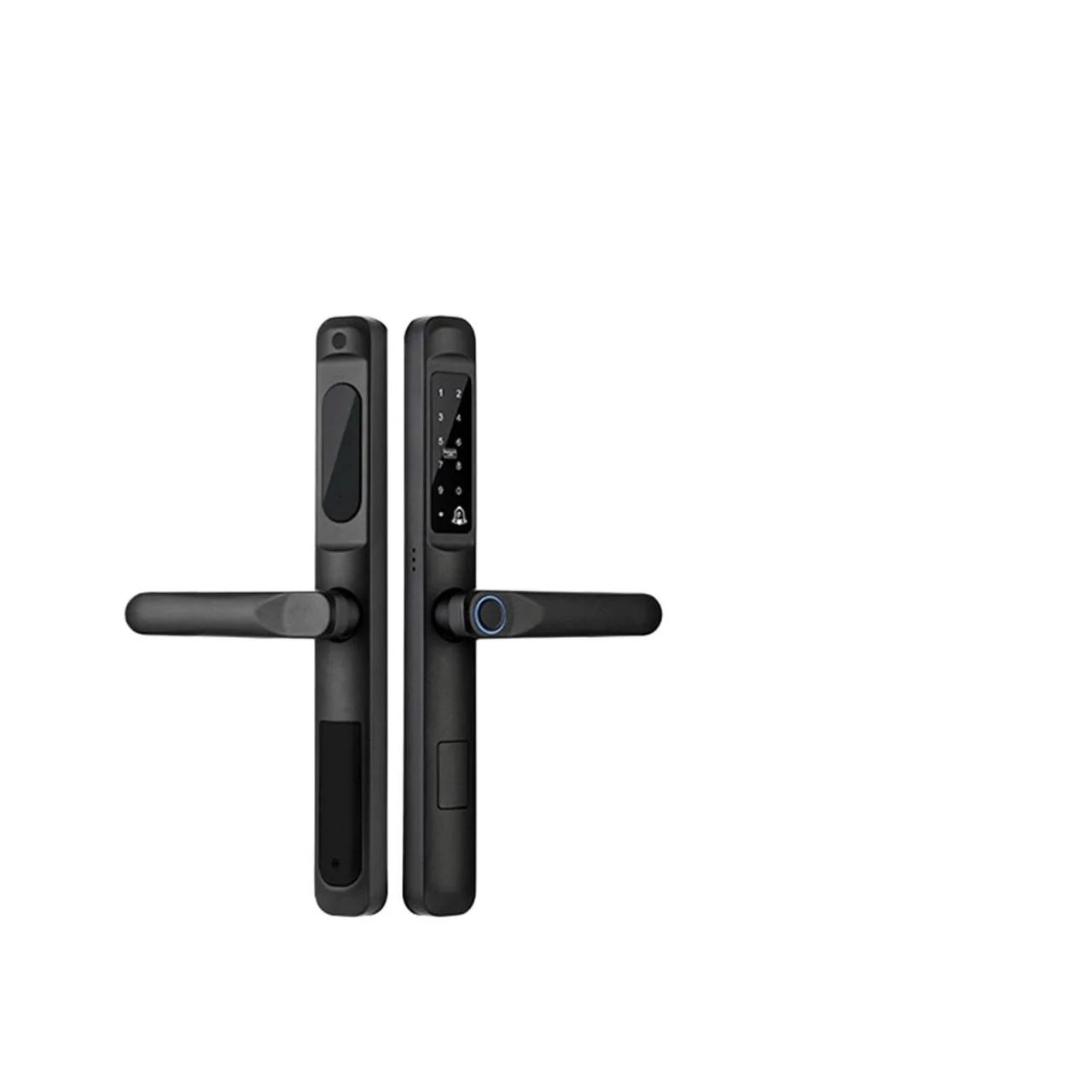 Tuya App Waterproof Smart Door Lock Aluminum Biometric Lock Fingerprint Door Handle Digital ...