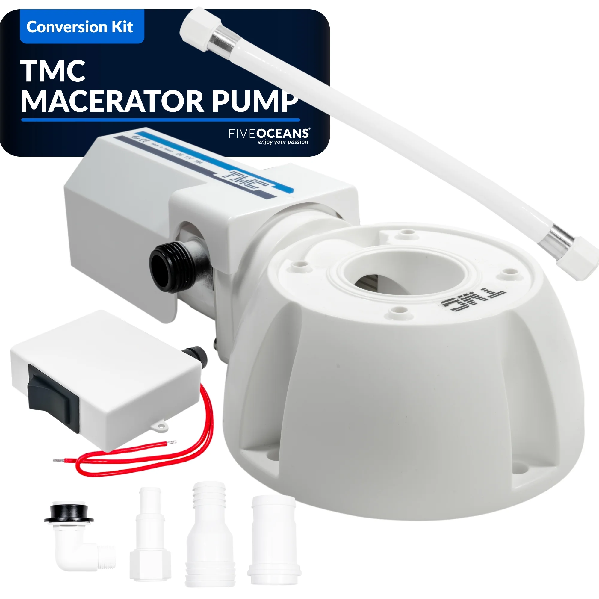 TMC Electric Toilet Macerator Conversion Kit with Threaded-On Hose ...