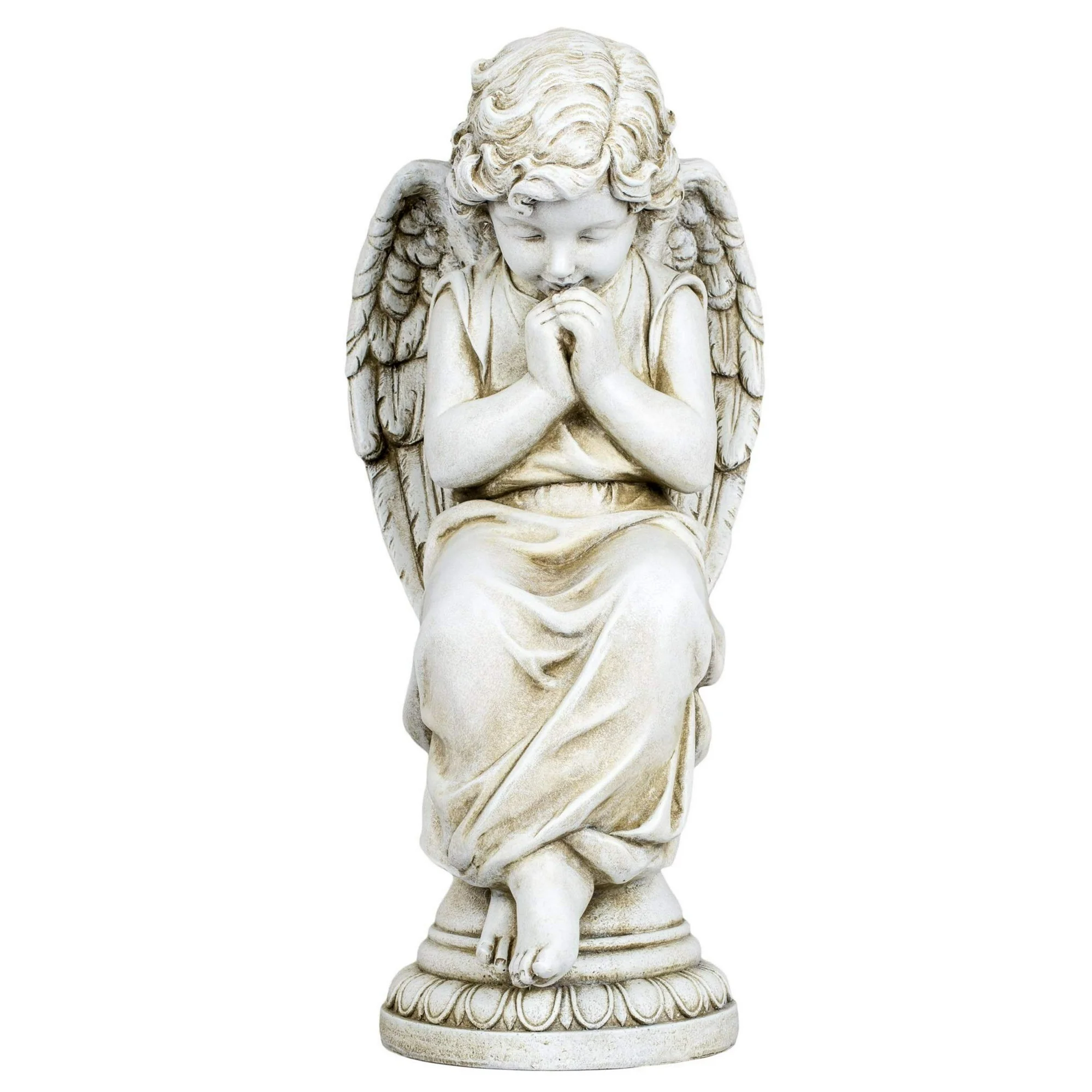 Joseph's Studio by Roman Inc., Seated Angel ON Pedestal, Garden ...
