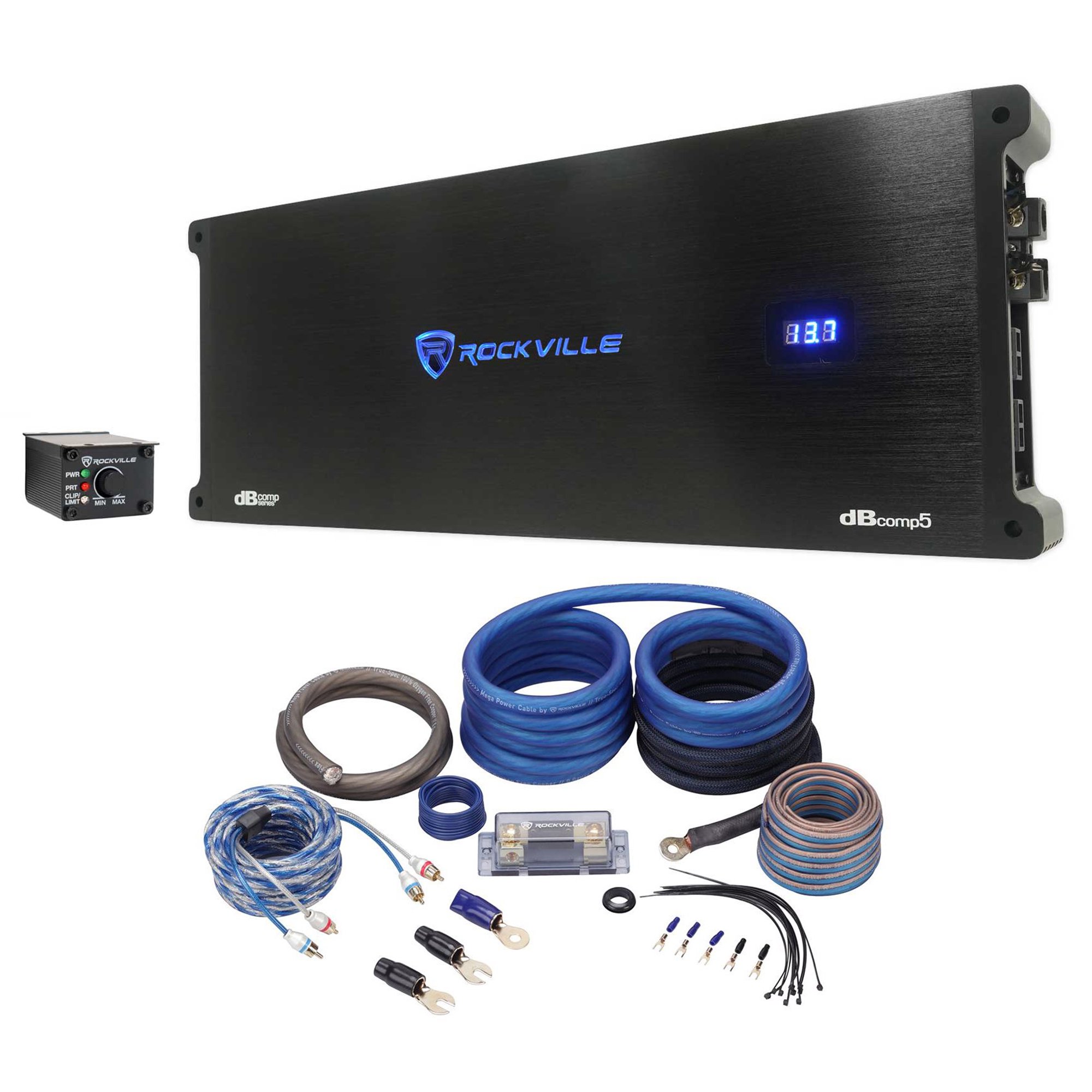 Rockville dBcomp5 Competition Mono Car Audio Amplifier 3500w RMS+Copper ...