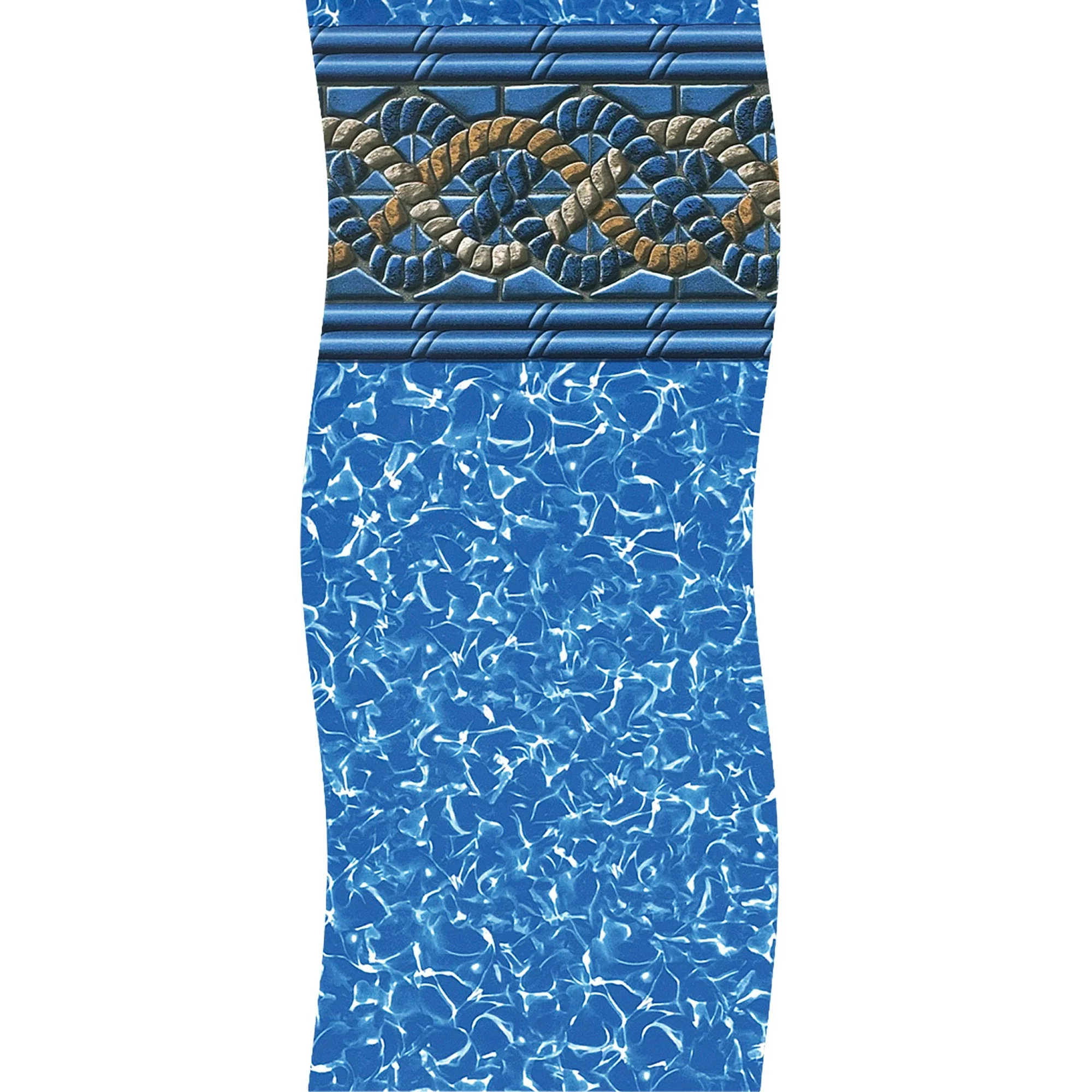 Blue and White Oval Uni Bead Above Ground Swimming Pool Liner 15' x 30 ...