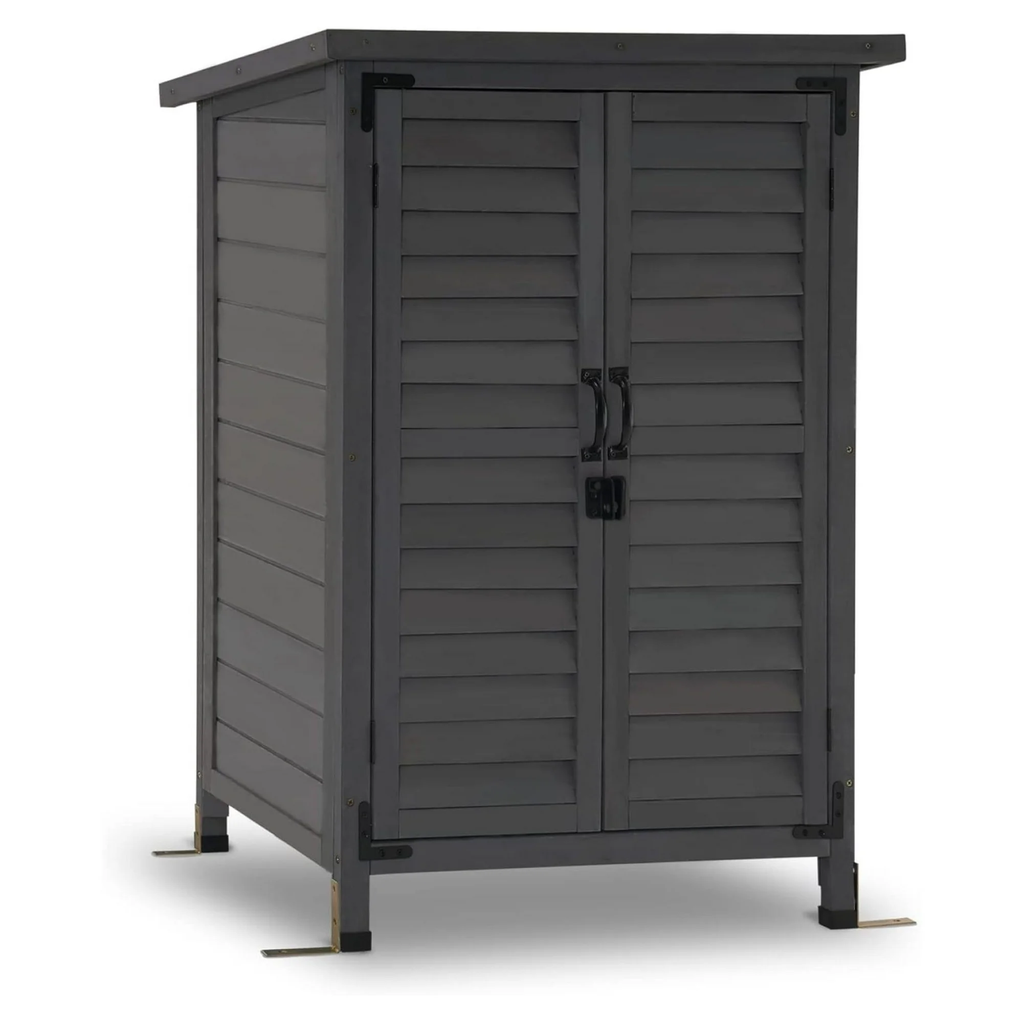 ZHANGHU Outdoor Wood Storage Cabinet, Small Size Garden Wooden Tool ...