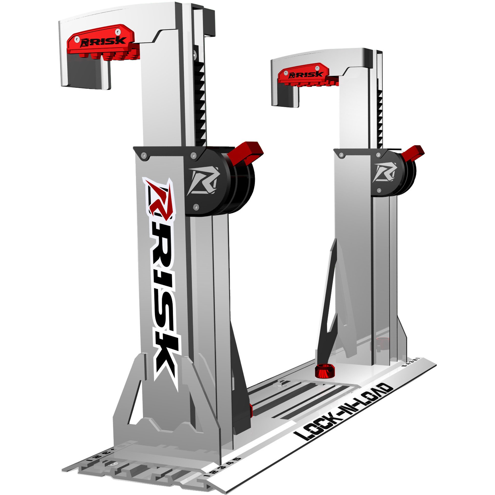 Risk Racing 00174 Silver Lock-N-Load PRO-Strapless Motocross Transport ...