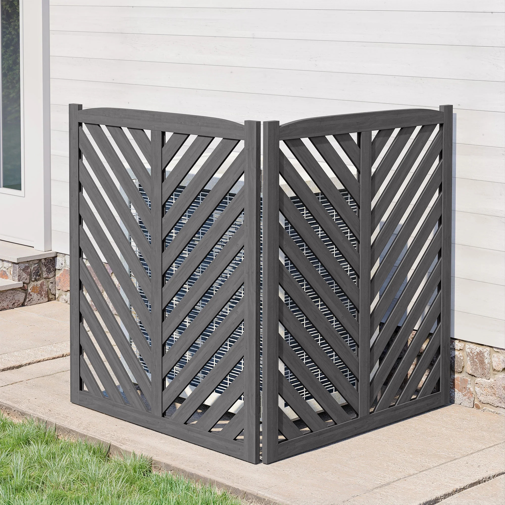 BELLEZE Privacy Fence Panels for Outside, Wooden Air Conditioner Fence ...