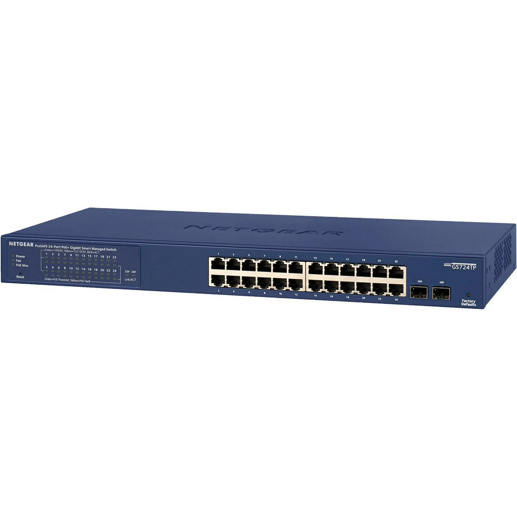 Netgear 24-Port Gigabit PoE+ Smart Managed Pro Switch with 2 SFP Ports ...
