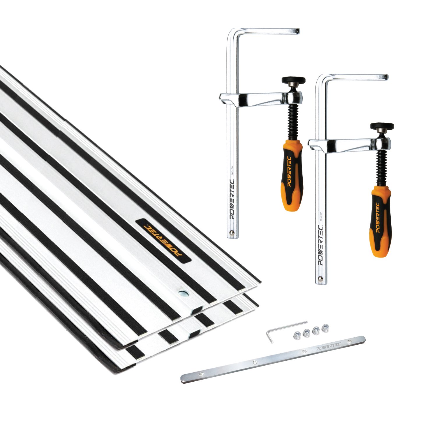 POWERTEC 110" Track Saw Guide Kit for DeWalt, Includes 2PK 55" Guide ...