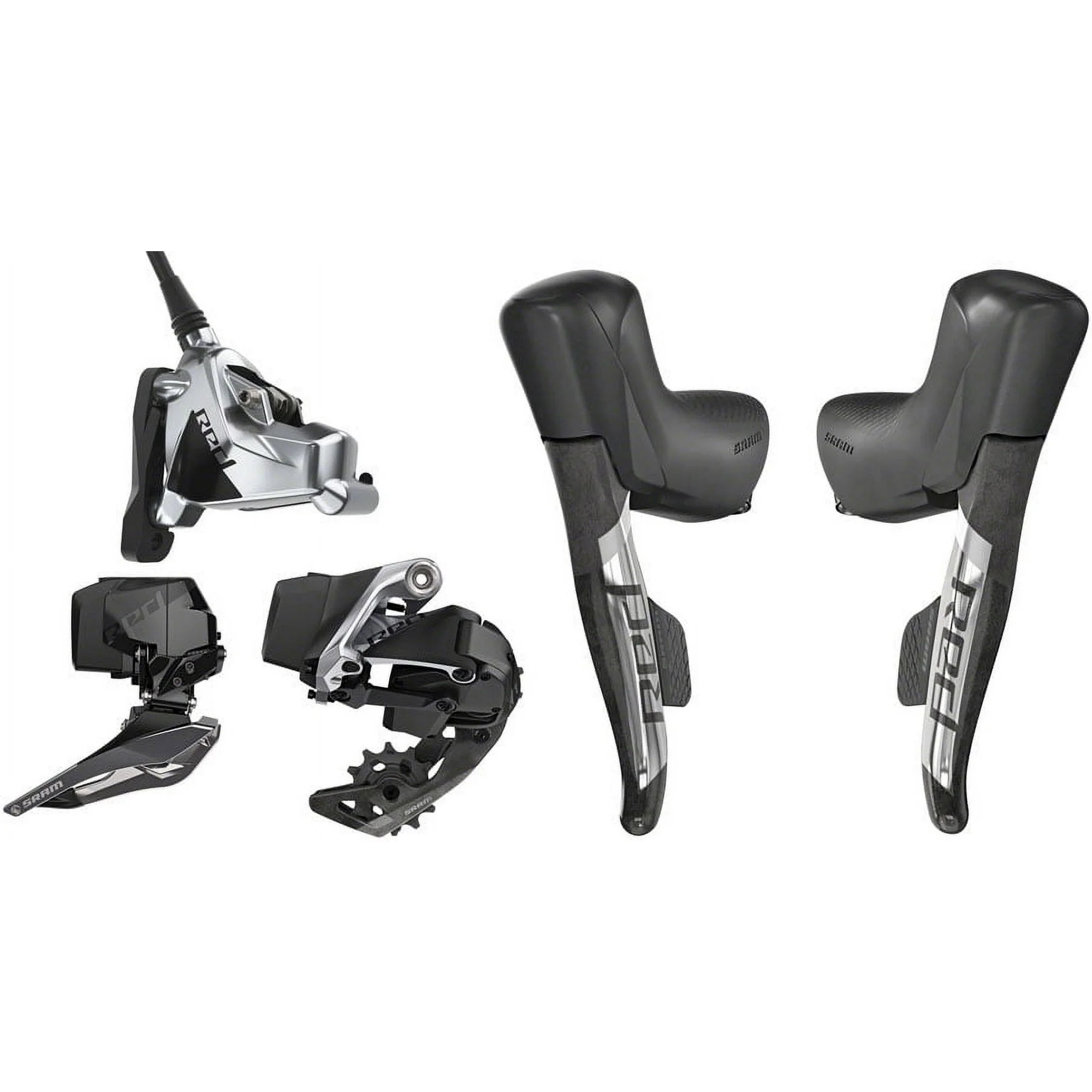 SRAM RED eTap AXS Electronic Road Groupset - 2x, 12-Speed, HRD Brake/Shift Levers, Flat Mount ...