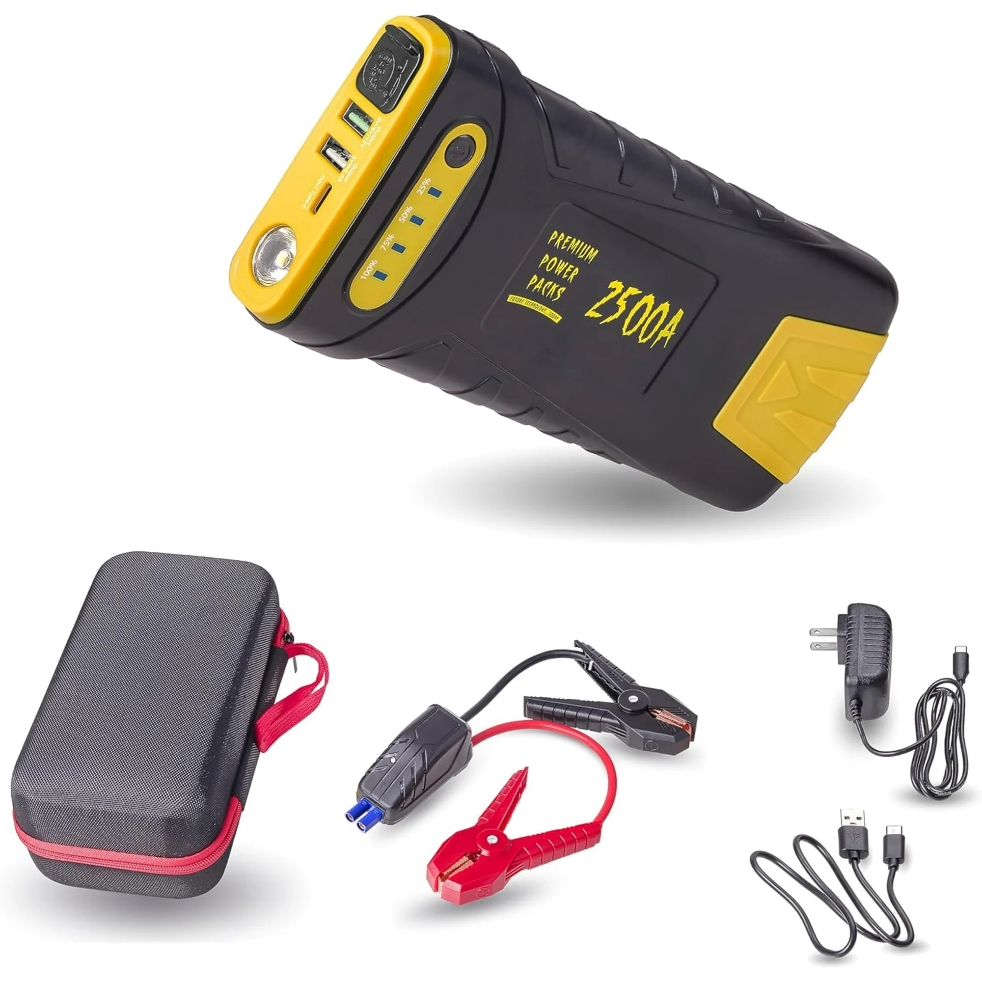 Premium Power Pack 2500 AMP 12V Portable Battery and Electronic Charger ...