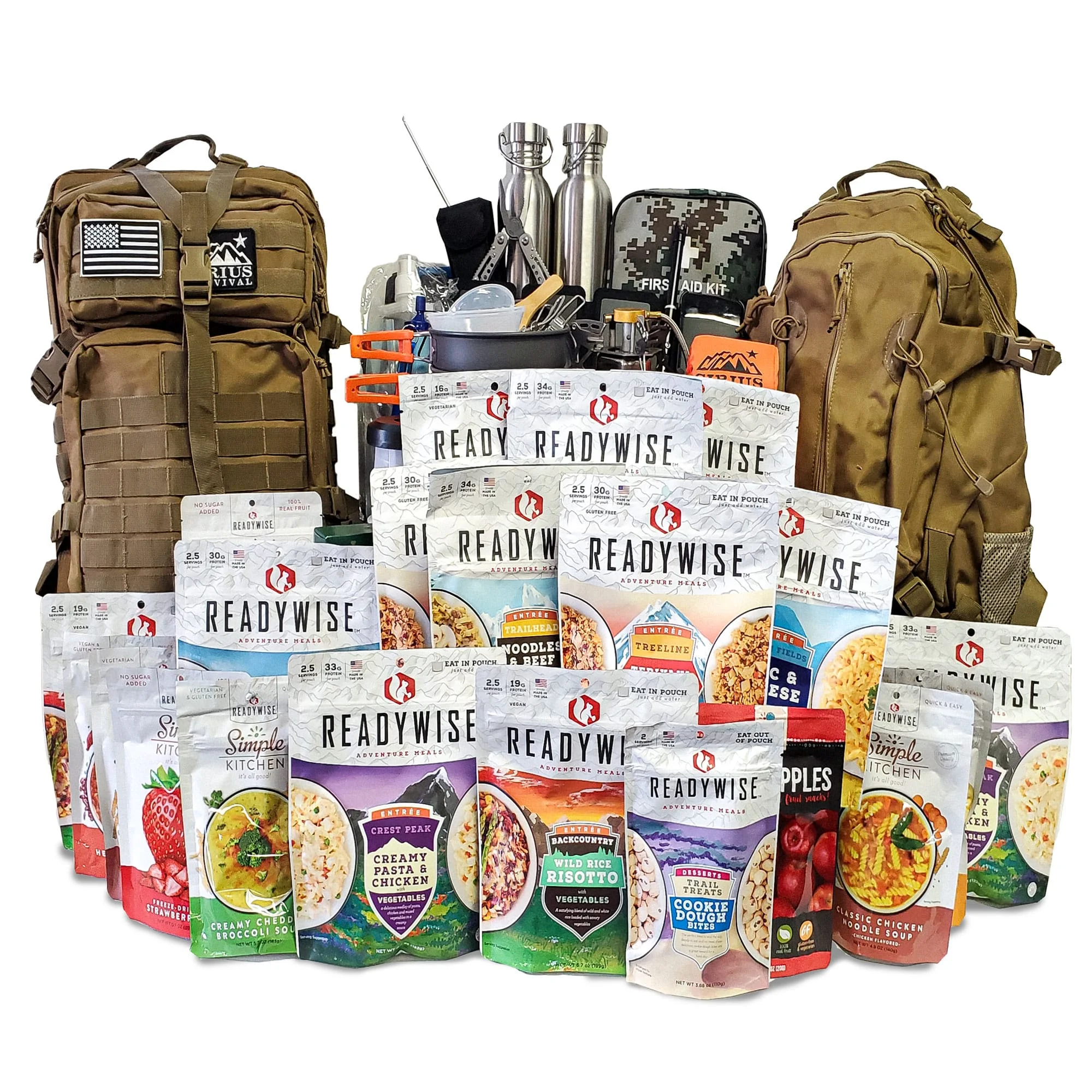 Family Comfort 72 Emergency Survival Kit/Backpack – 72 Hour for 2 ...