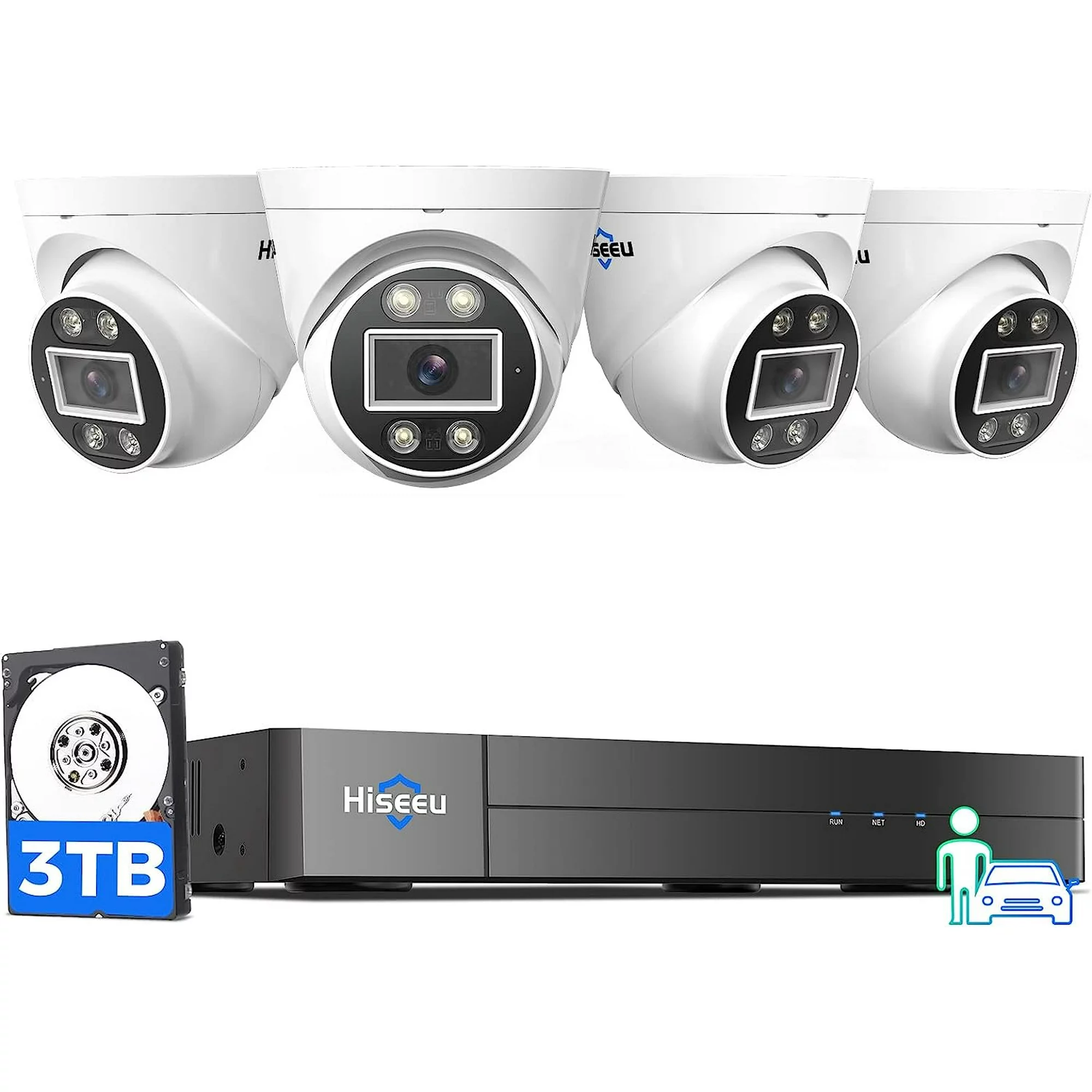 Sovmiku 5MP Security Camera System with 1TB Hard Drive, Outdoor ...
