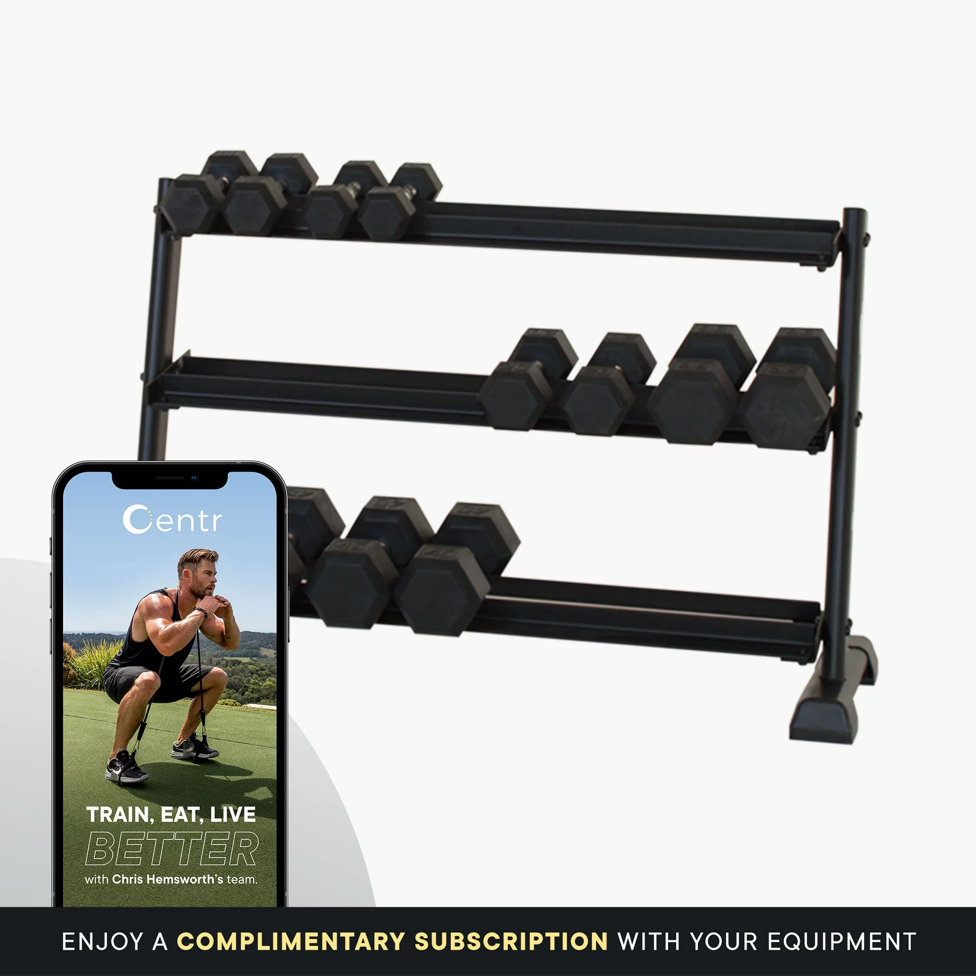 Inspire Fitness 3-Tier Dumbbell Rack - Texas Outlet