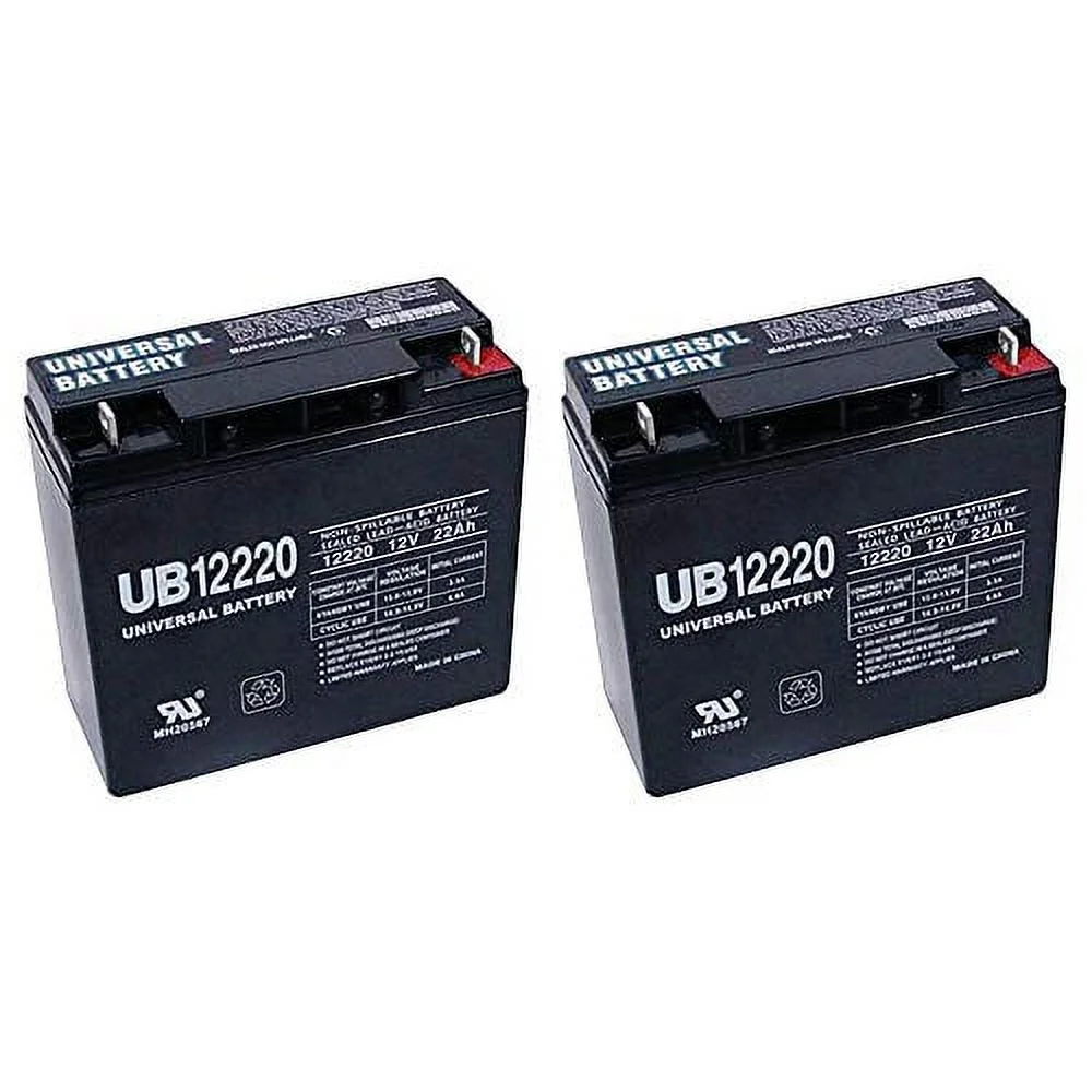 UPG 12V 22AH SLA Battery for Cobalt X14 Power Wheelchair - 2 Pack ...