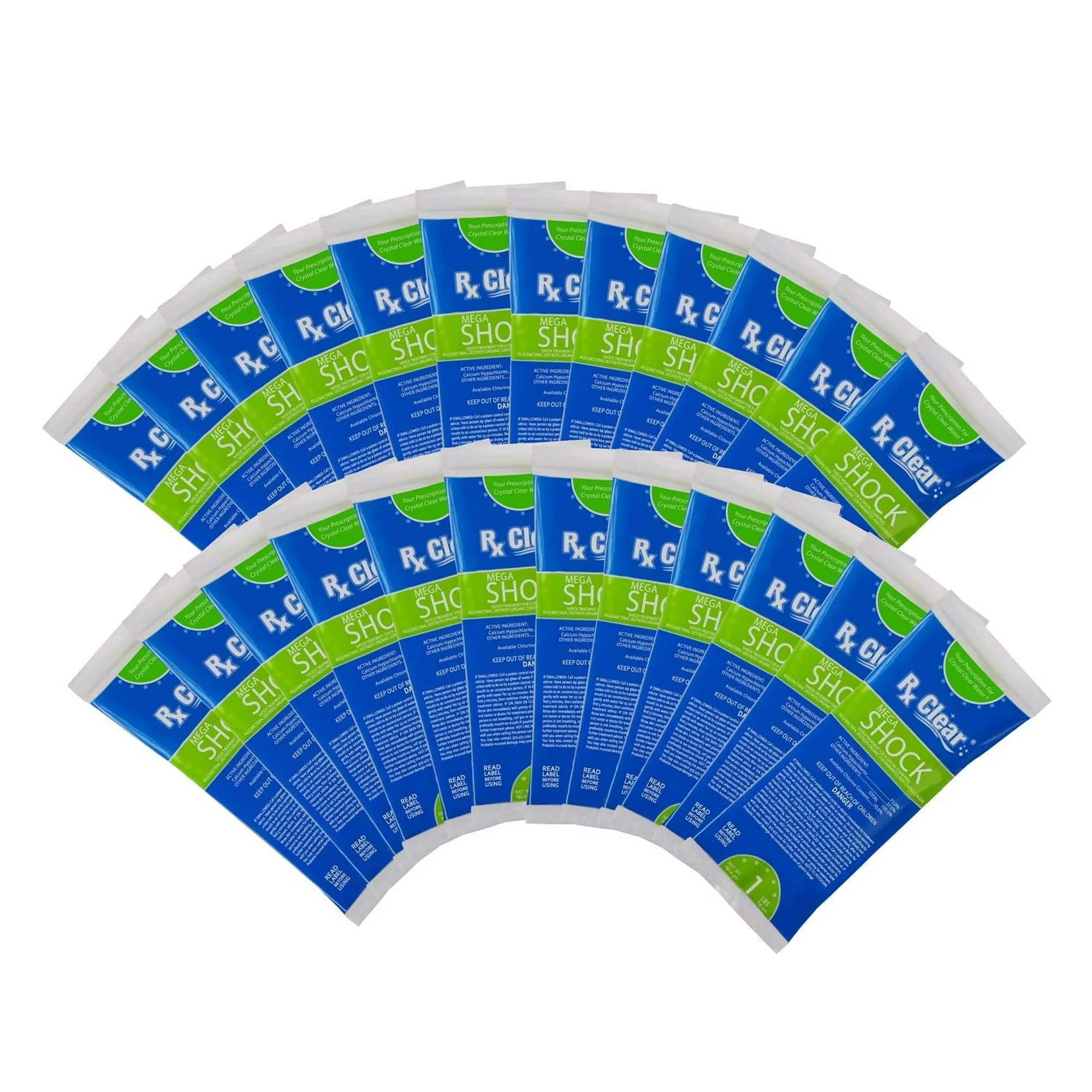 Rx Clear Granular Mega Chlorine Pool Shock 73% Calcium Hypochlorite ...
