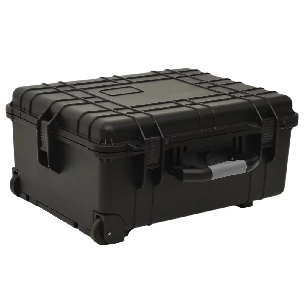 vidaXL Tool Box Lockable Storage Wheeled Flight Case for Travel Outing ...