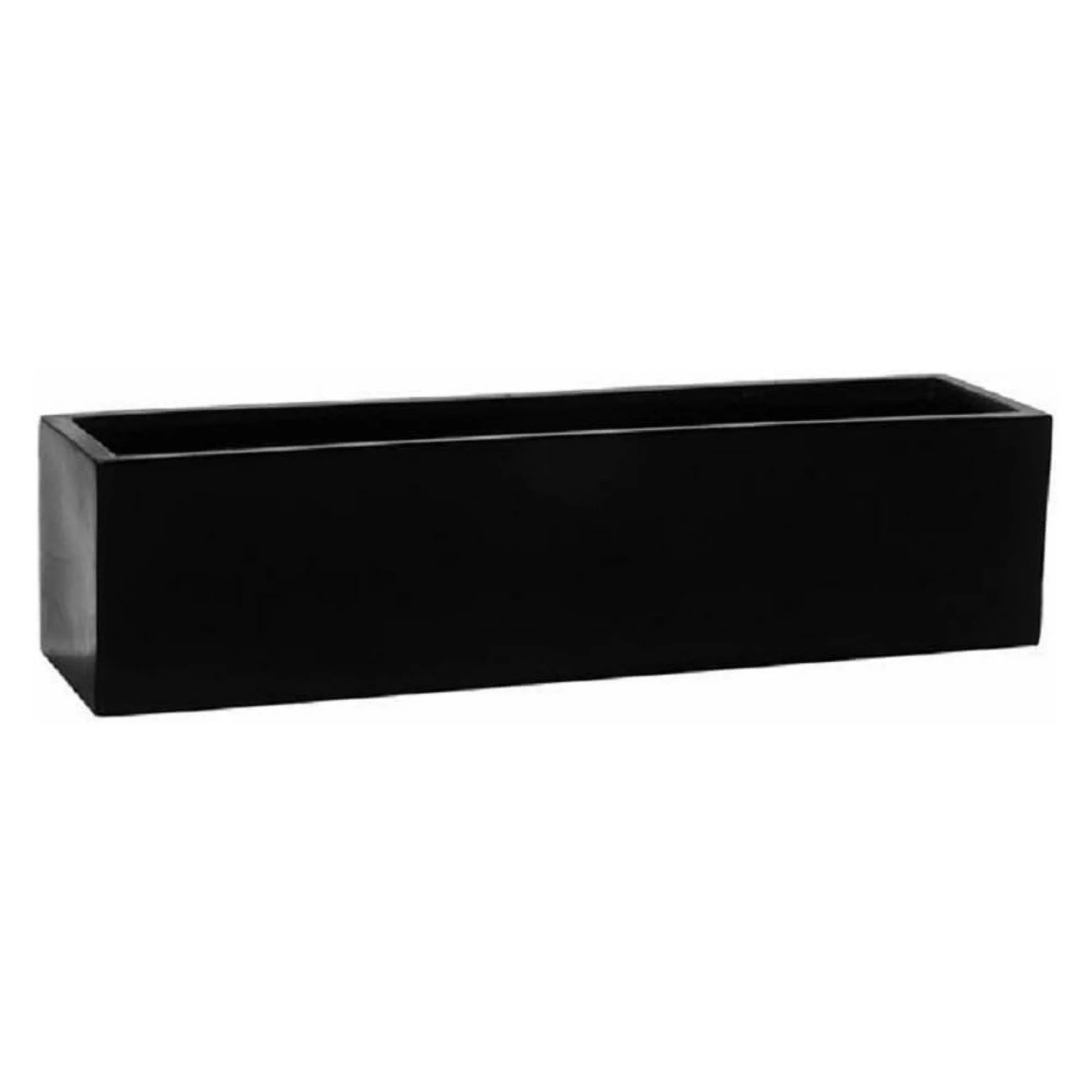 Black Matte Rectangular Planter Box for Outdoor Plants - Long Rectangle ...