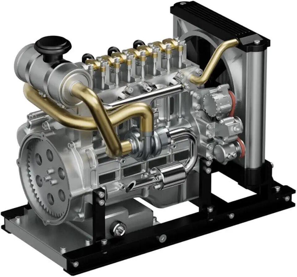 4 Cylinder Diesel Metal Engine Model That Works, L4 Metal Engine 1/10 ...