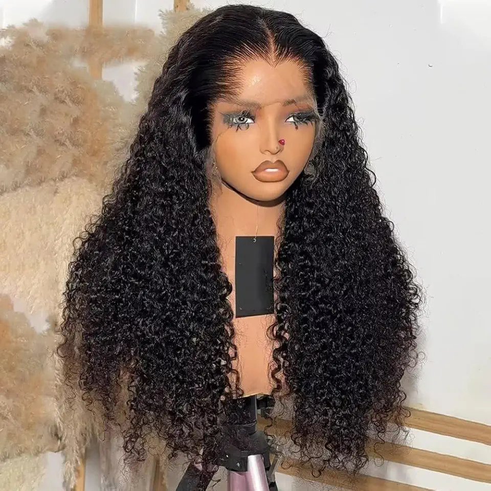New Trend Lagos Hairline curly Human Hair Bleacked Knots Wig 180 ...