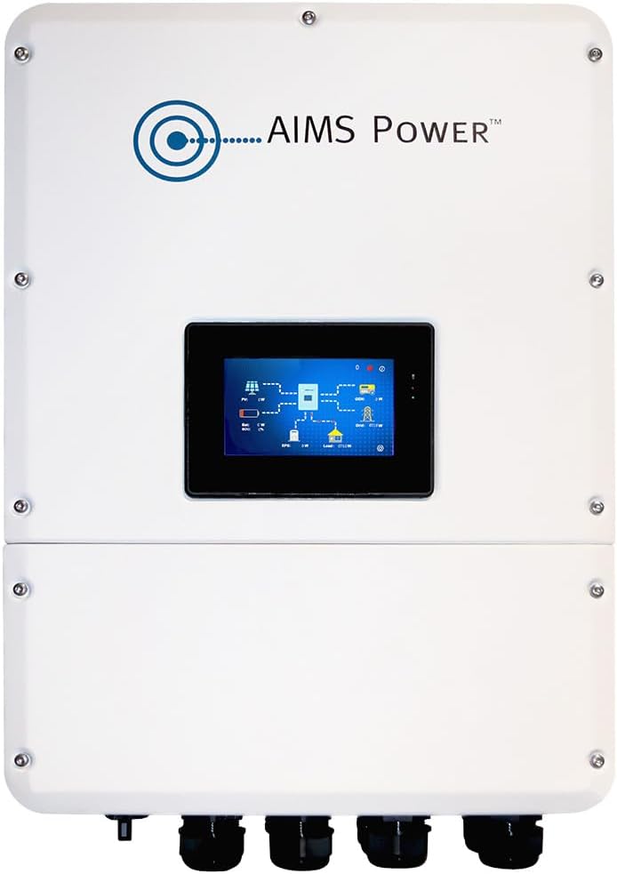 AIMS Power Hybrid Inverter Charger 9.6 kW Output 15 kW Solar Capacity ...
