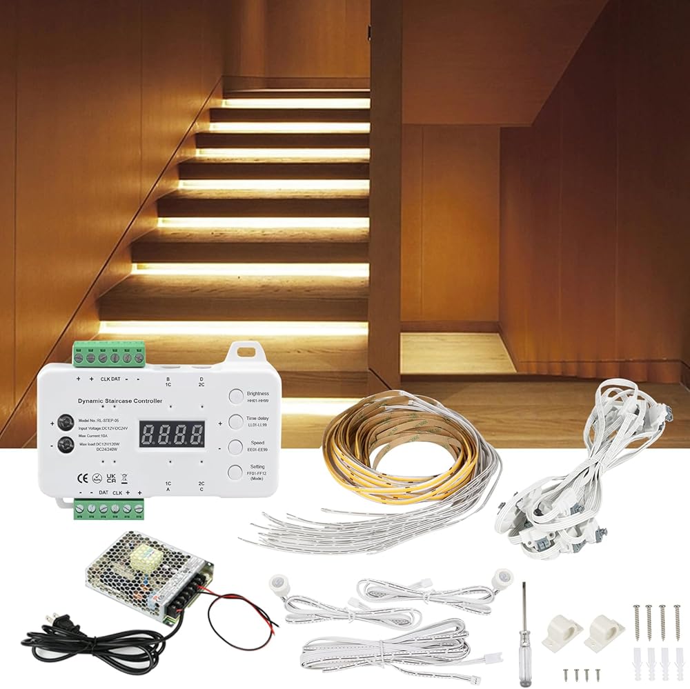 Indoor Stairs Light Motion Sensor Wired Staircase Lighting System 4000K ...