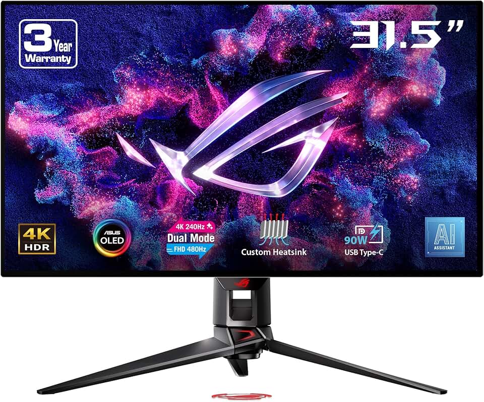 ASUS ROG Swift 32” 4K OLED Gaming Monitor (PG32UCDP) - WOLED, Dual Mode ...