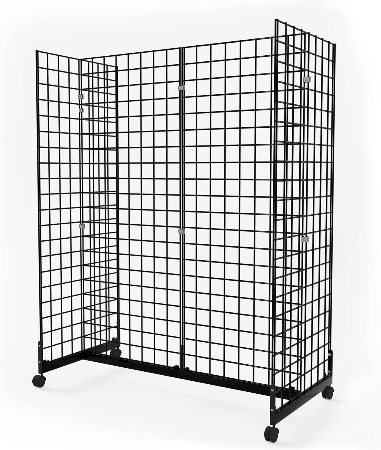 5' x 2' Gondola Wire Grid Panel Tower, Grid Wall Display Rack with ...