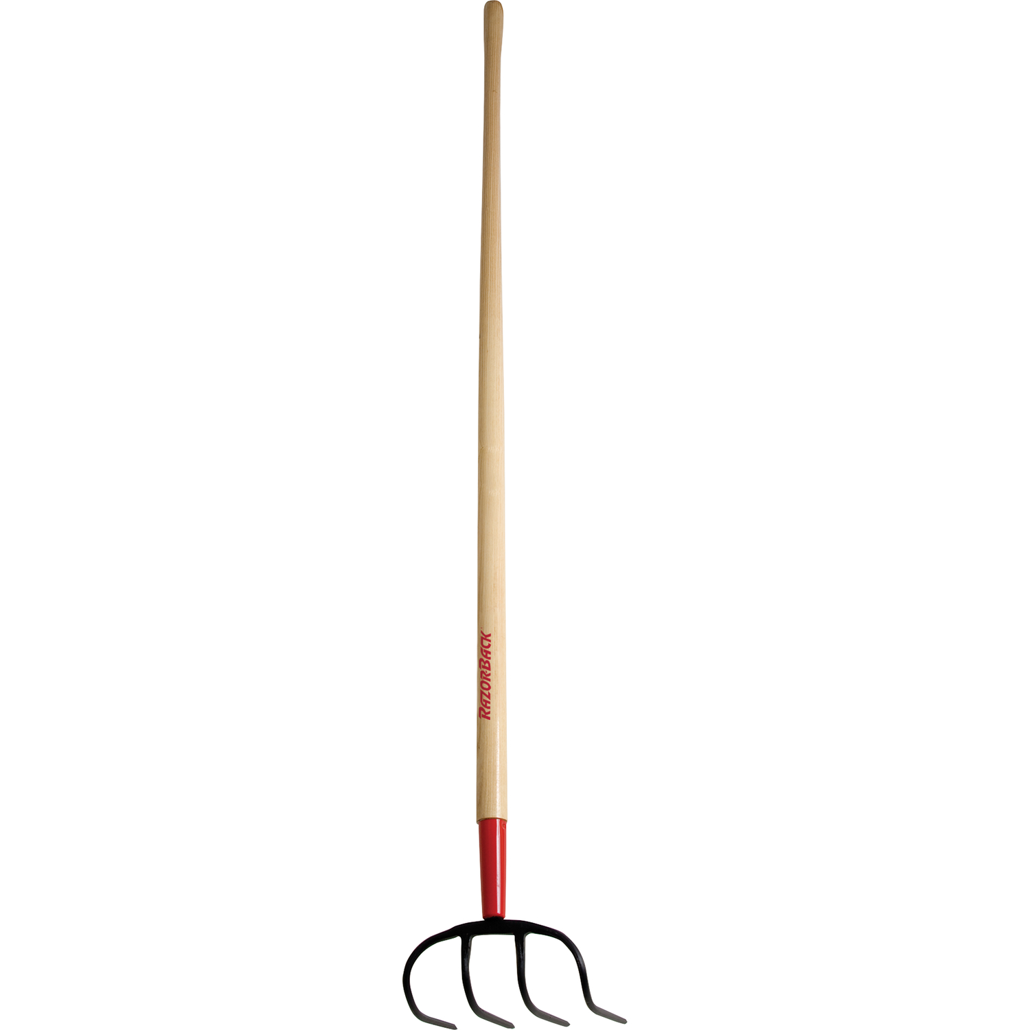Razor-Back 63.25 in. 4 Tine Steel Rake Wood Handle - Utah Outlet