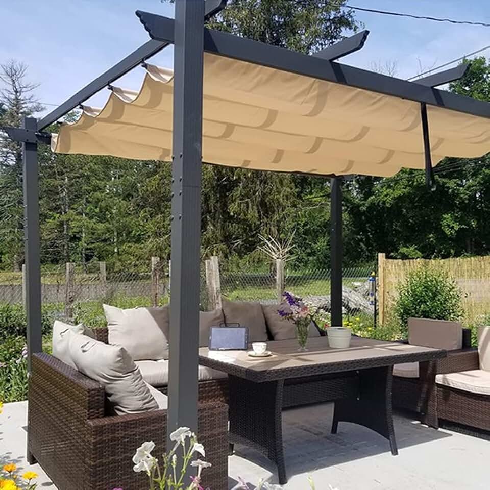 Wave Sun Shade Sail Waterproof Rectangle,Removable Shading Net,Terrace Garden Shade Netting ...