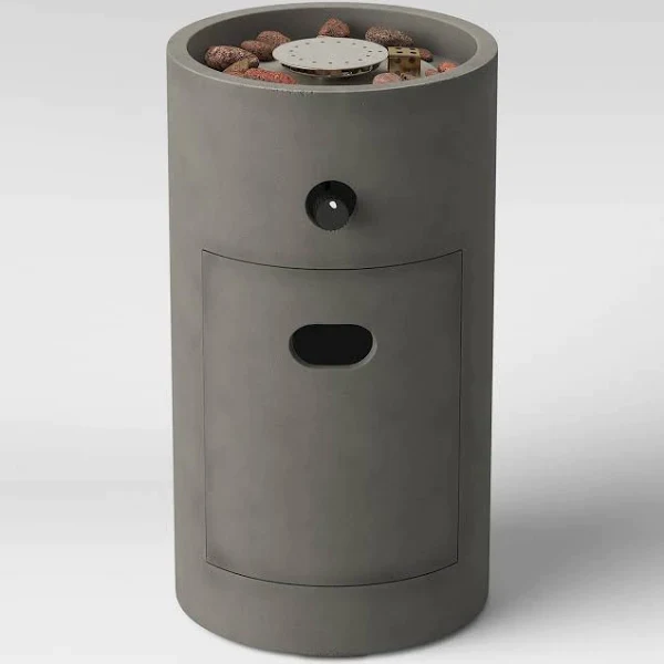 17″ Pipestone Outdoor Fire Column – Gray – Project 62 - Utah Outlet